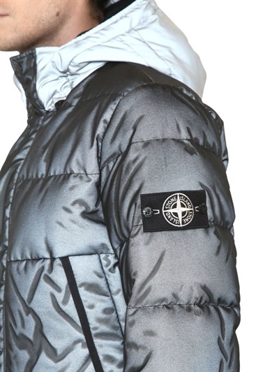 Stone Island Reflective Jacket Silver Outlet 1694640747