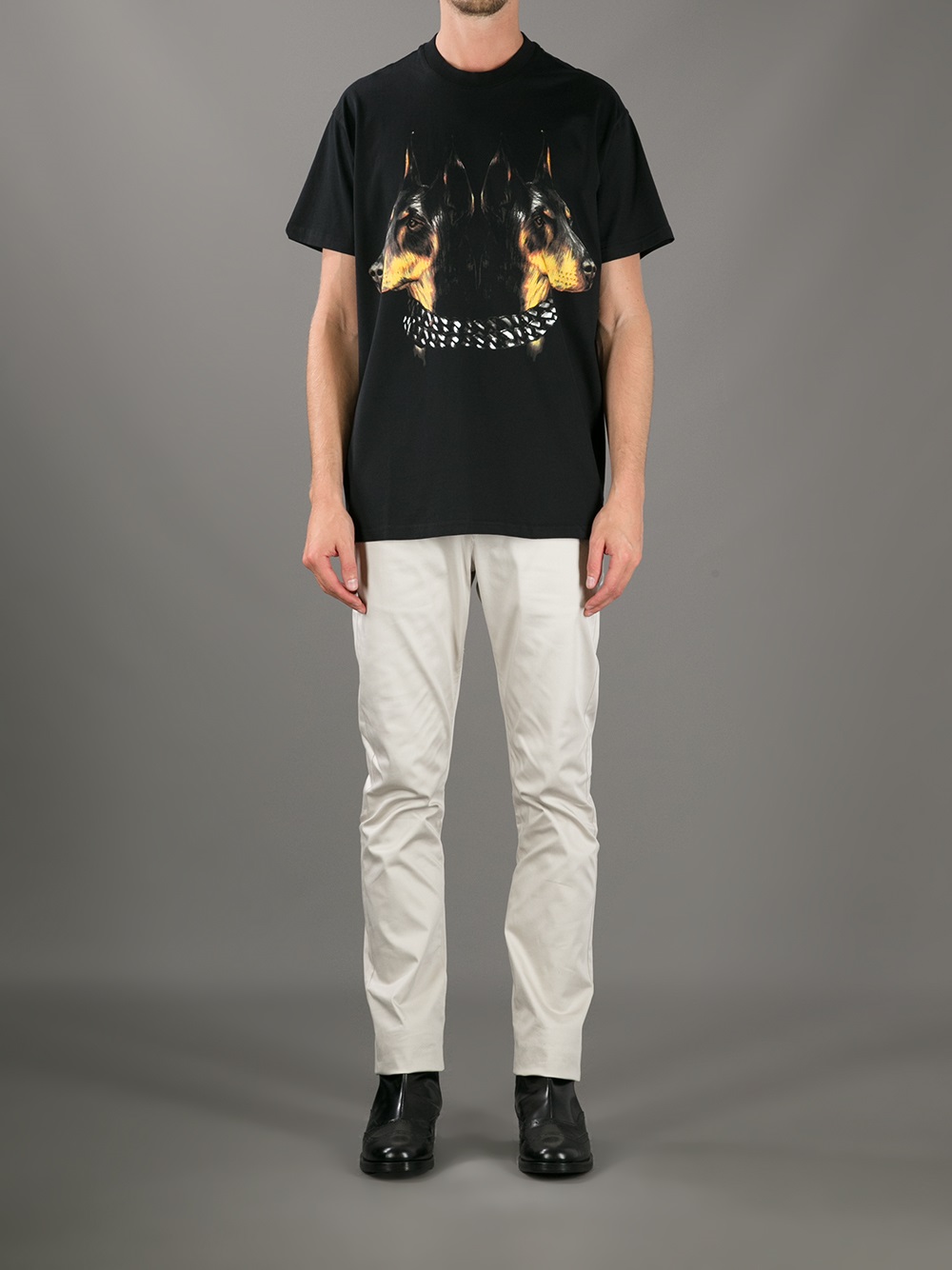 Givenchy Dog Printed Tshirt in Black for Men - Lyst