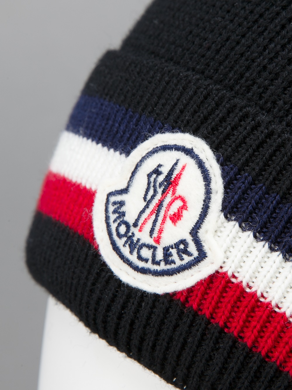 Moncler Beanie Hat in Black for Men - Lyst