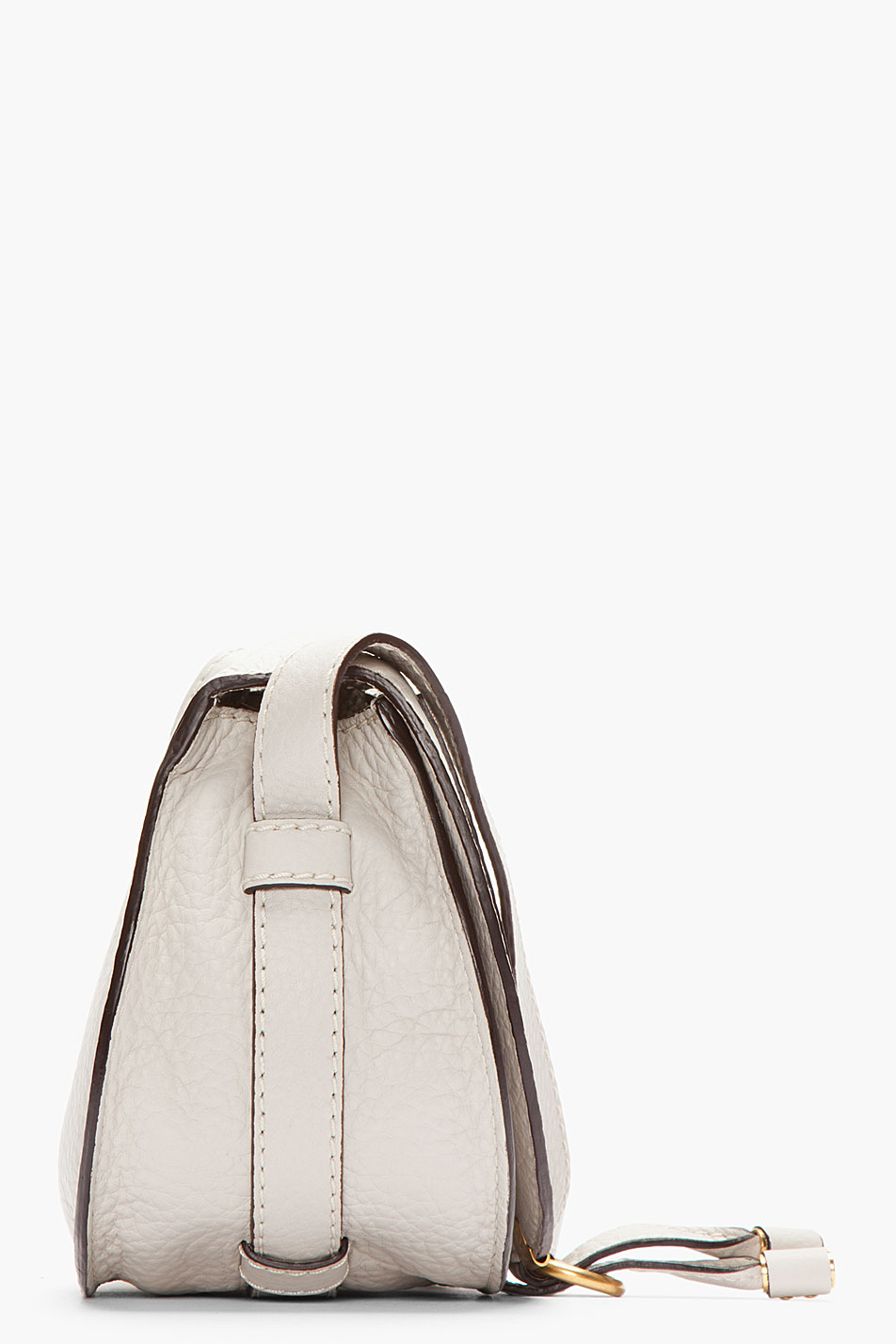 Grey Leather Shoulder Bag Small | semashow.com