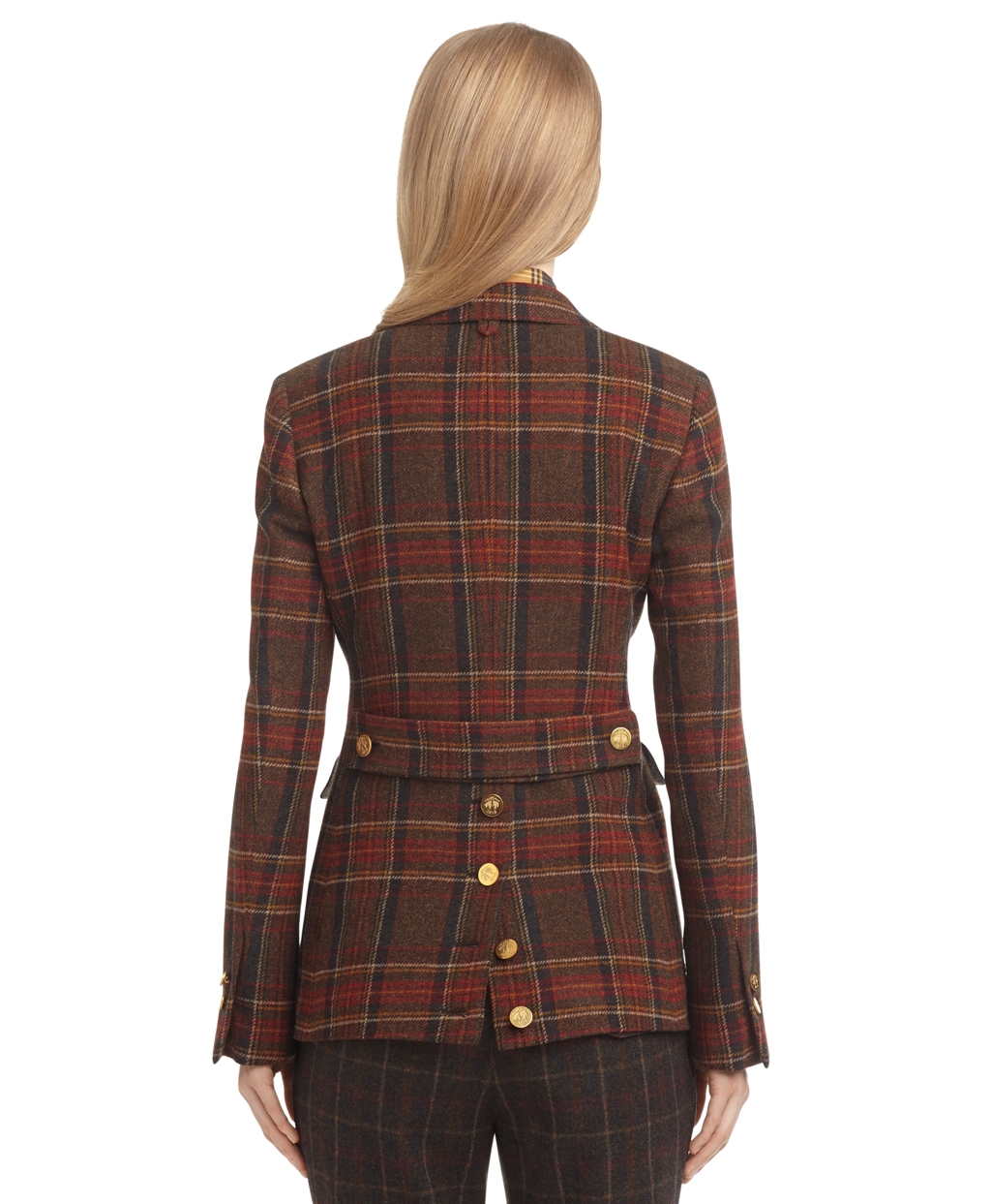 Brooks Brothers Tartan Riding Jacket in Brown - Lyst