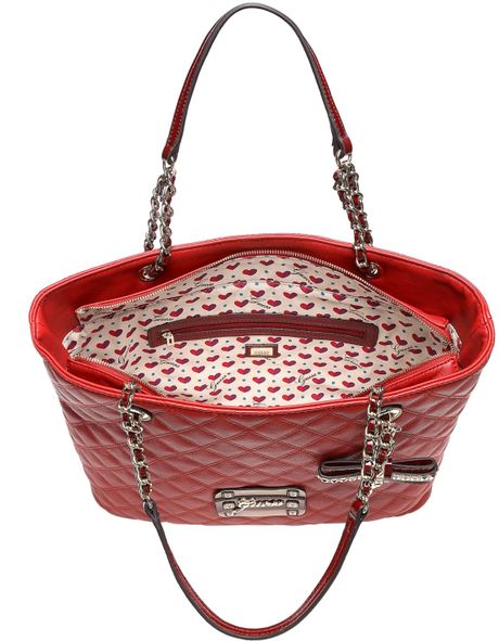 Guess Leidi Medium Classic Tote Bag in Red | Lyst