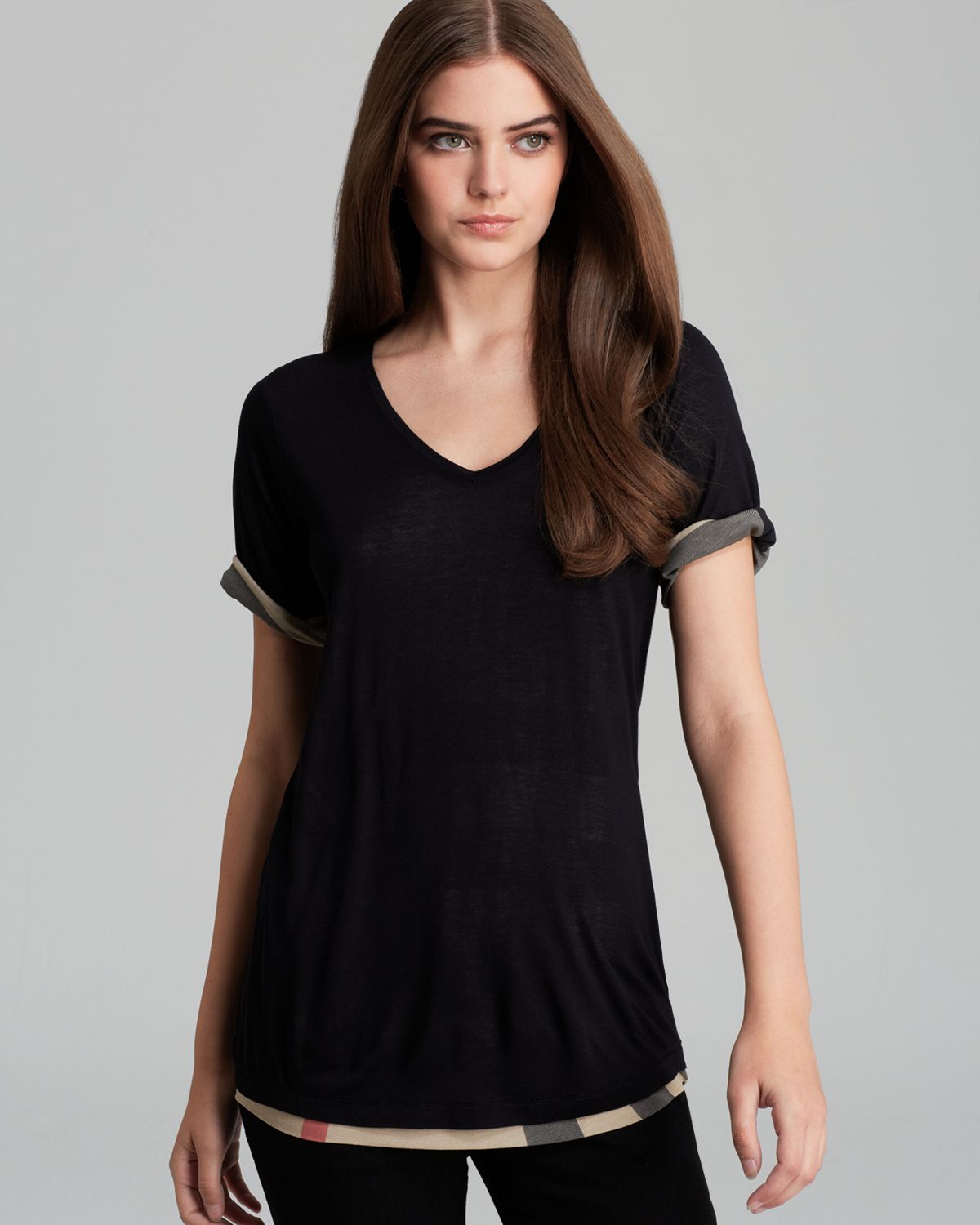burberry v neck tee counter genuine