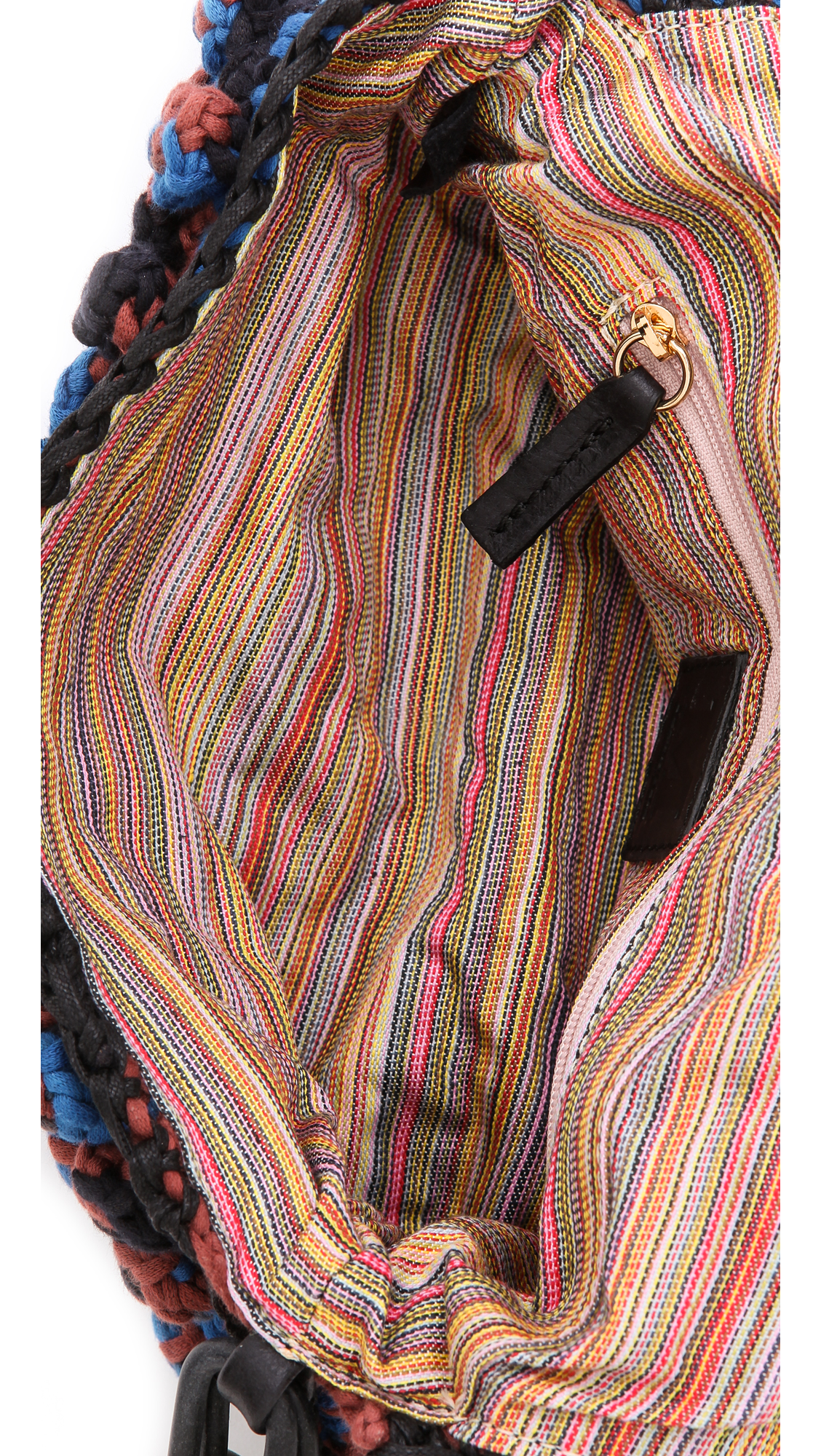 M Missoni Chain Link Woven Shoulder Bag in Blue/Brown (Metallic) - Lyst