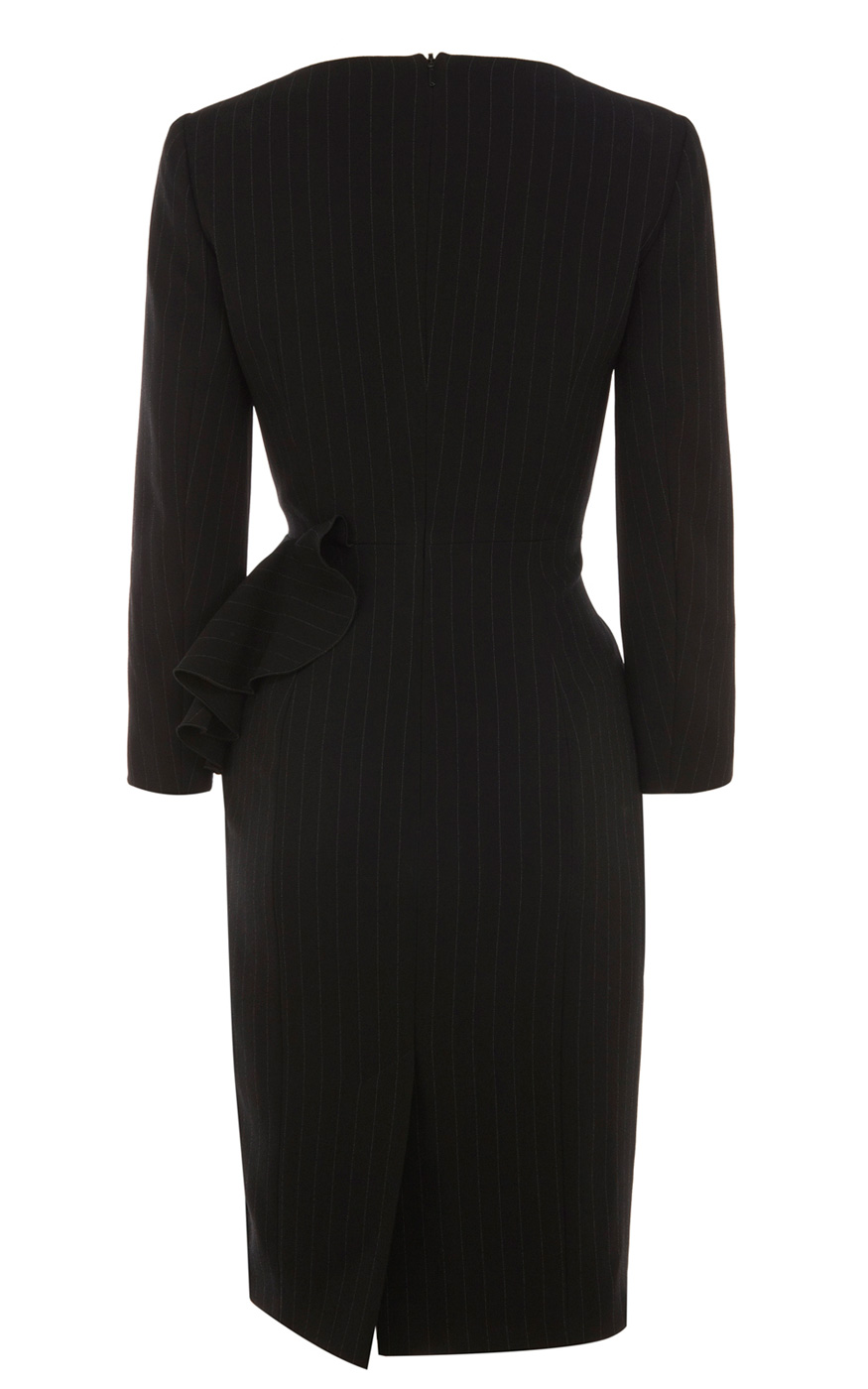 Karen Millen Tailored Pinstripe Dress In Black Black Multi Lyst