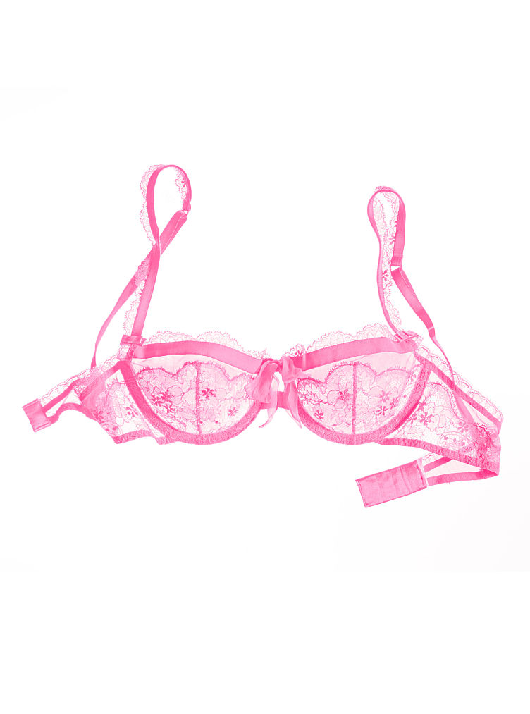 Victorias Secret Unlined Lace Demi Bra In Black Timeless Pink Lyst