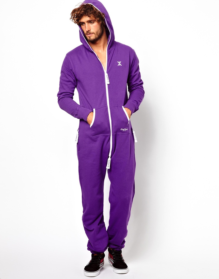 ASOS Onepiece Original Onesie Purple Heavy Weight for Men - Lyst