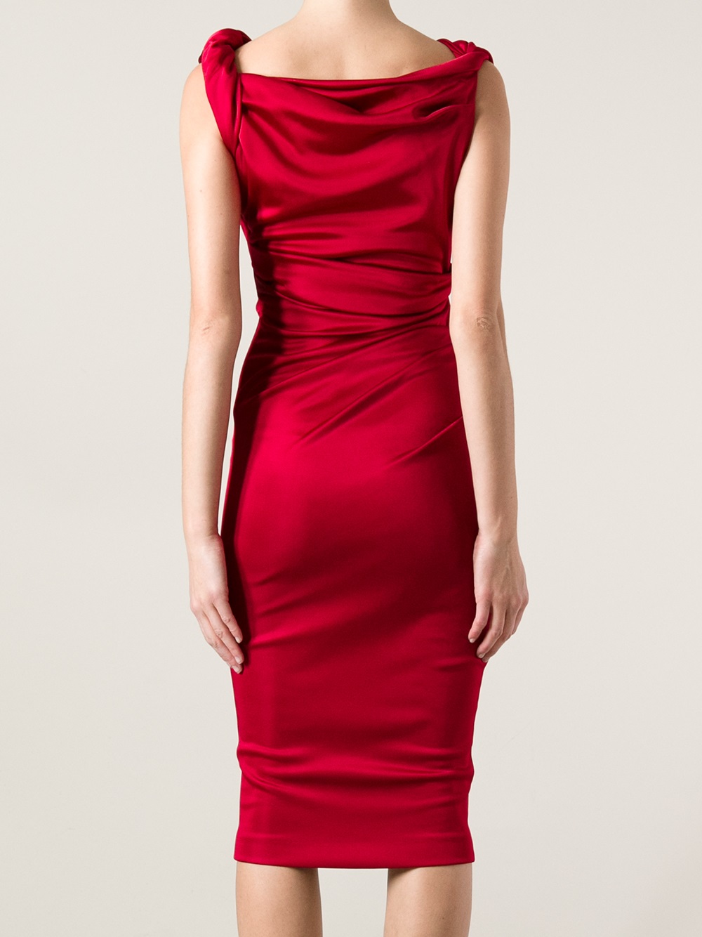 Lyst - Dsquared² Fitted Dress in Red