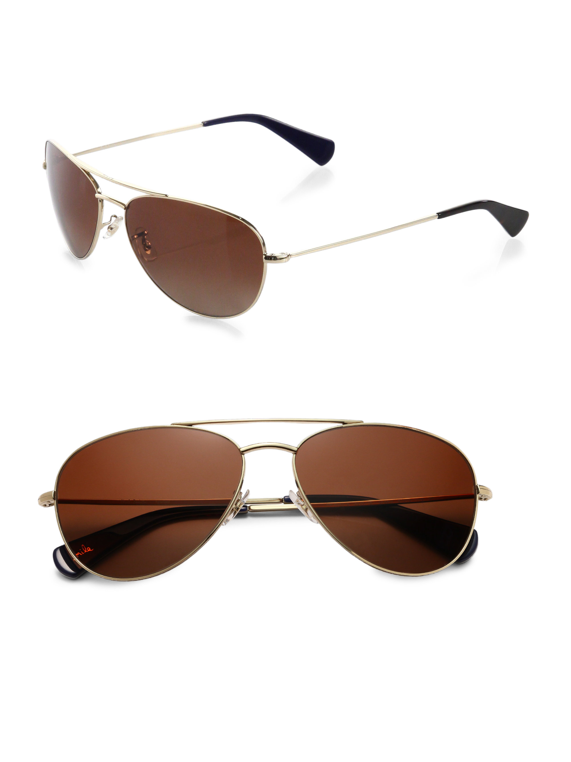 Paul Smith Orsett Gradient Polarized Sunglasses In Gold Metallic For