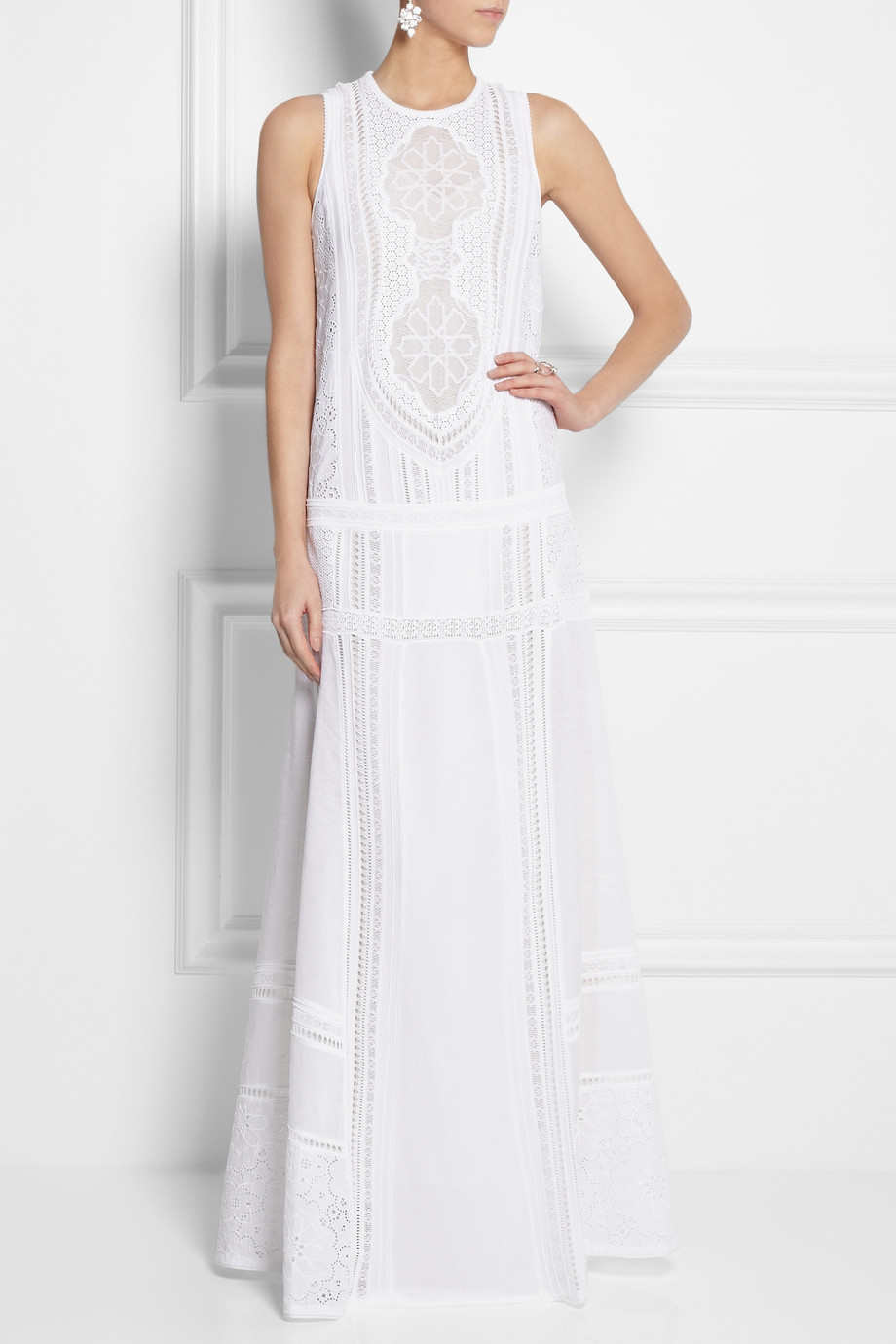 White Cotton Dress Lace