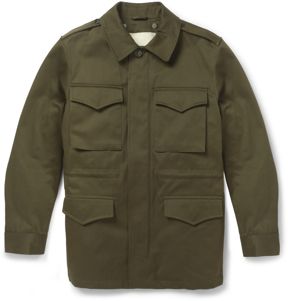 A.P.C. Cottontwill Field Jacket with Detachable Lining in Green for Men ...