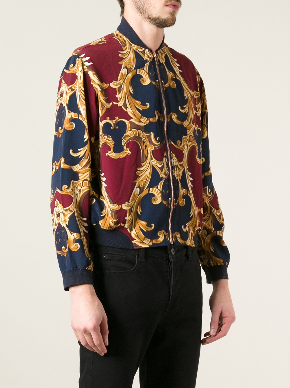 Jean Paul Gaultier Baroque Print Jacket in Blue (Red) for Men - Lyst