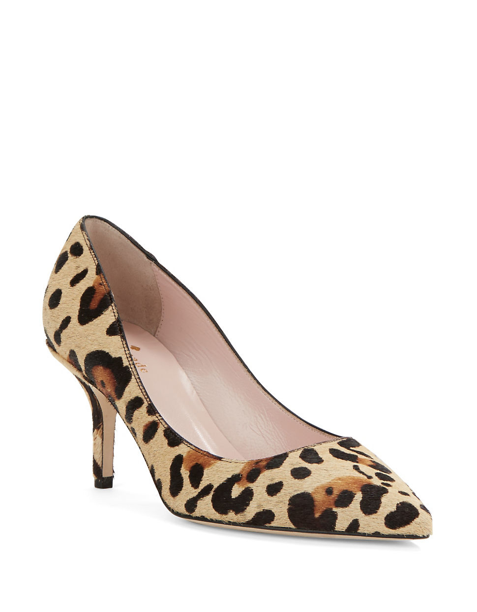 Kate Spade Leather Jessa Leopard Print Calf Hair Pumps Lyst