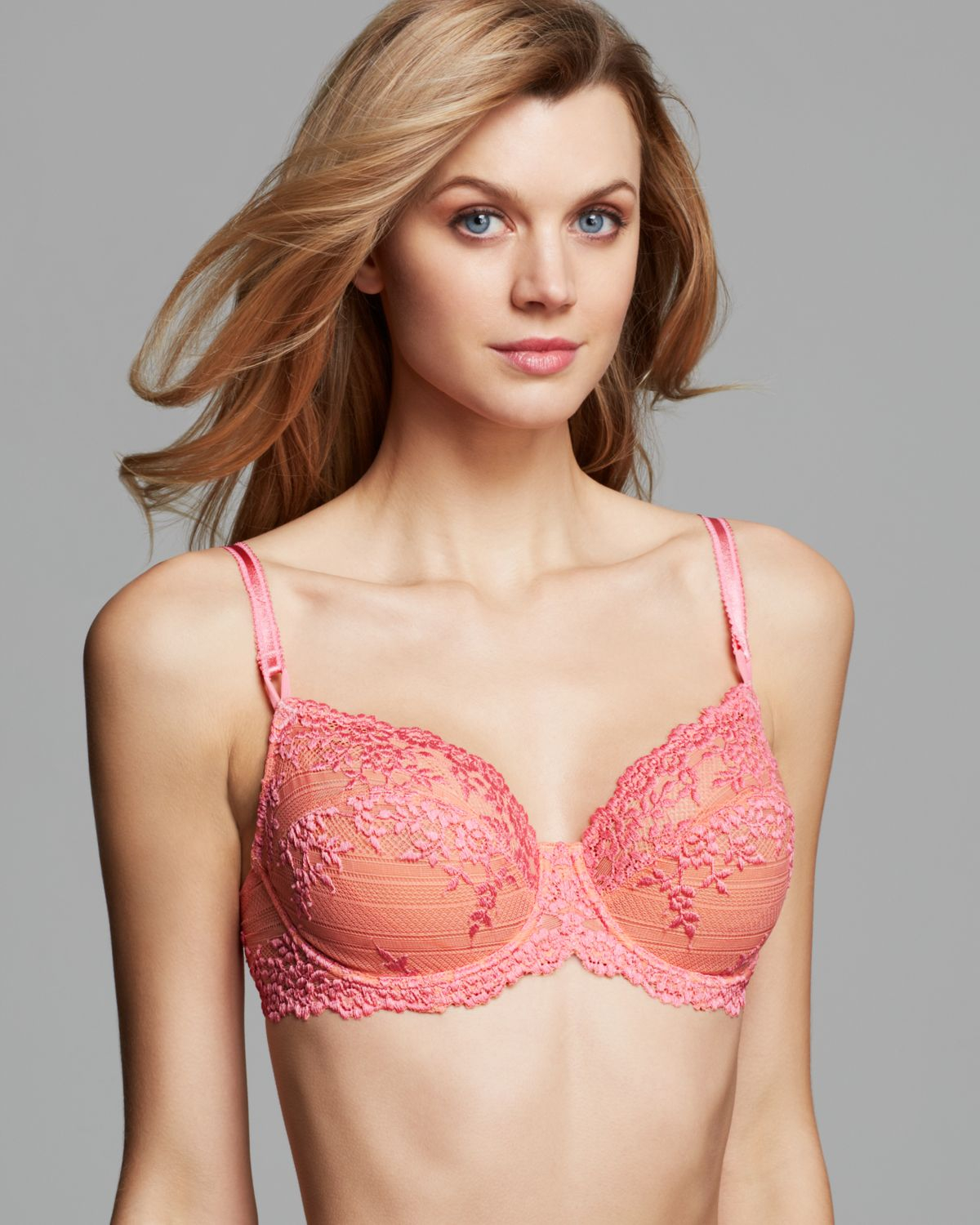Lyst - Wacoal Bra Embrace Lace Unlined Underwire in Pink Lyst - Wacoal Bra Embrace Lace Unlined Underwire in Pink