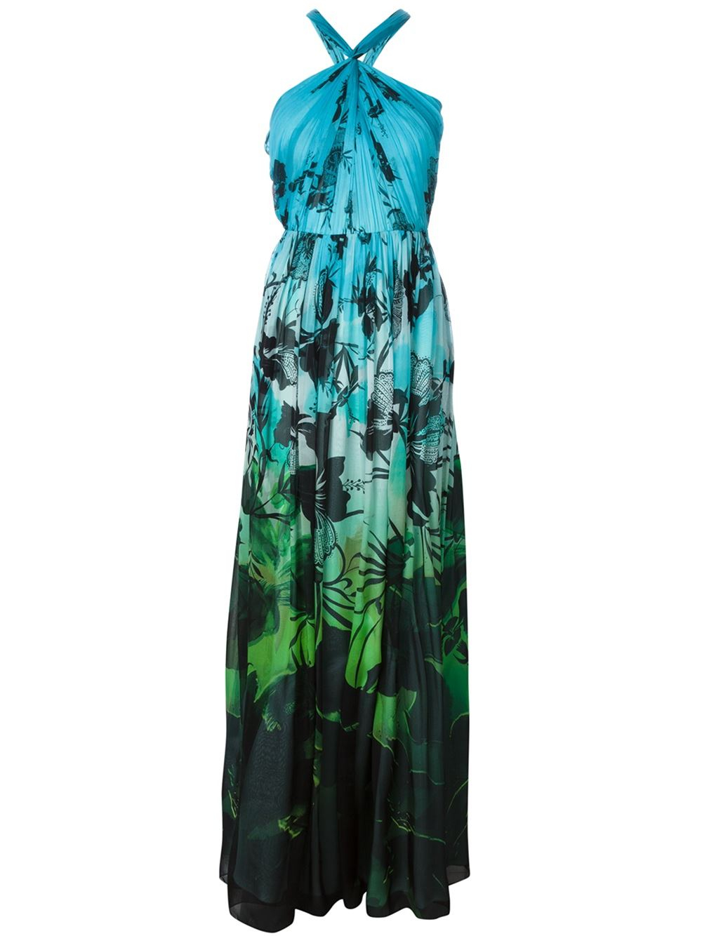 Matthew Williamson Floral Print Evening Dress in Blue | Lyst Matthew Williamson Floral Print Evening Dress in Blue | Lyst