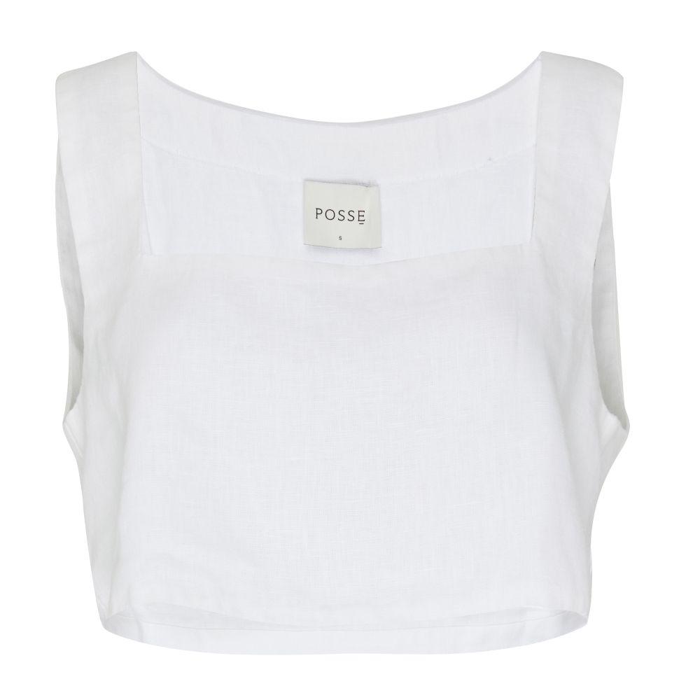 Posse Alice Crop Top in White | Lyst