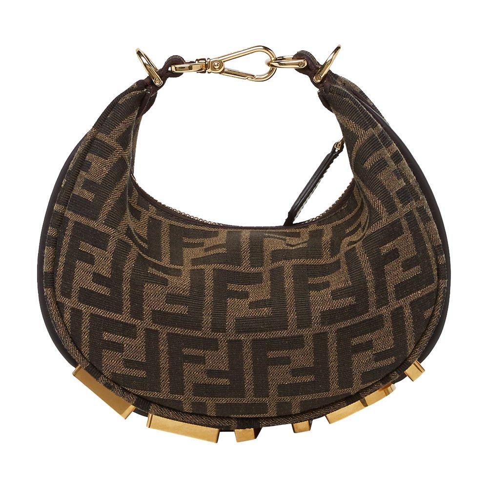 Fendi Mini Graphy Hobo Bag in Brown | Lyst