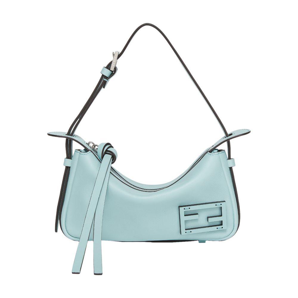 Fendi Small Simply Fendi Calfskin Shoulder Bag in Blue | Lyst