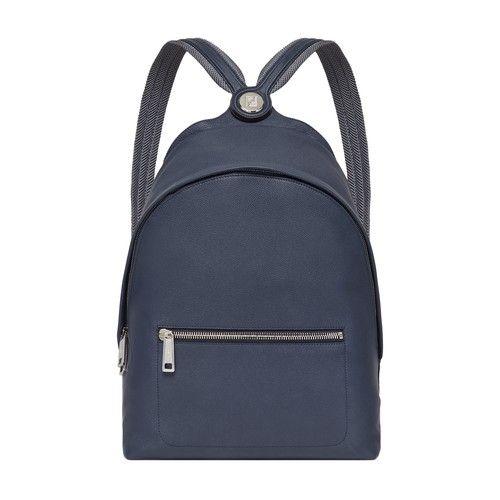 Fendi Dark Leather Backpack in Blue for Men | Lyst
