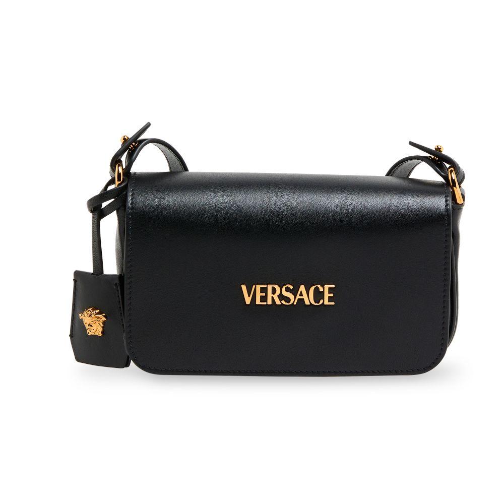 Versace Lamb Leather Mini Bag in Black | Lyst