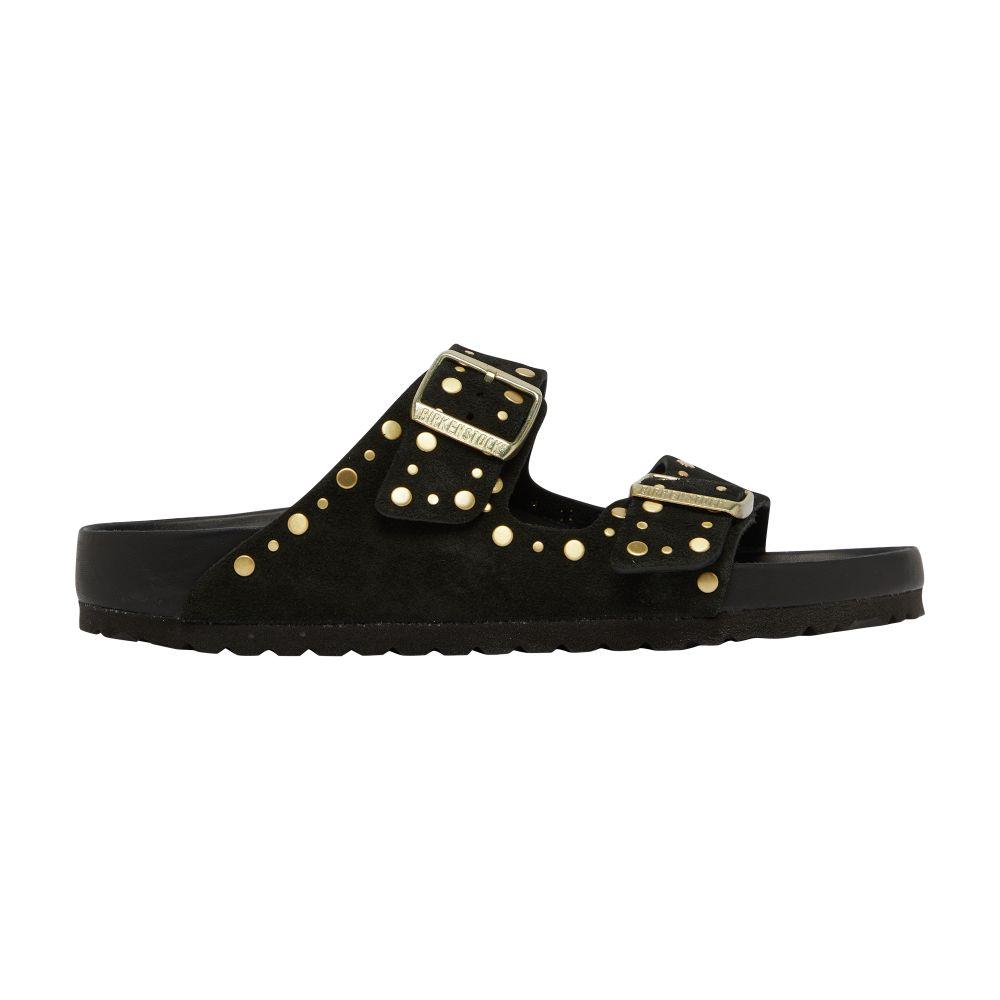 Birkenstock Arizona Rivet Border Sandals in Black | Lyst