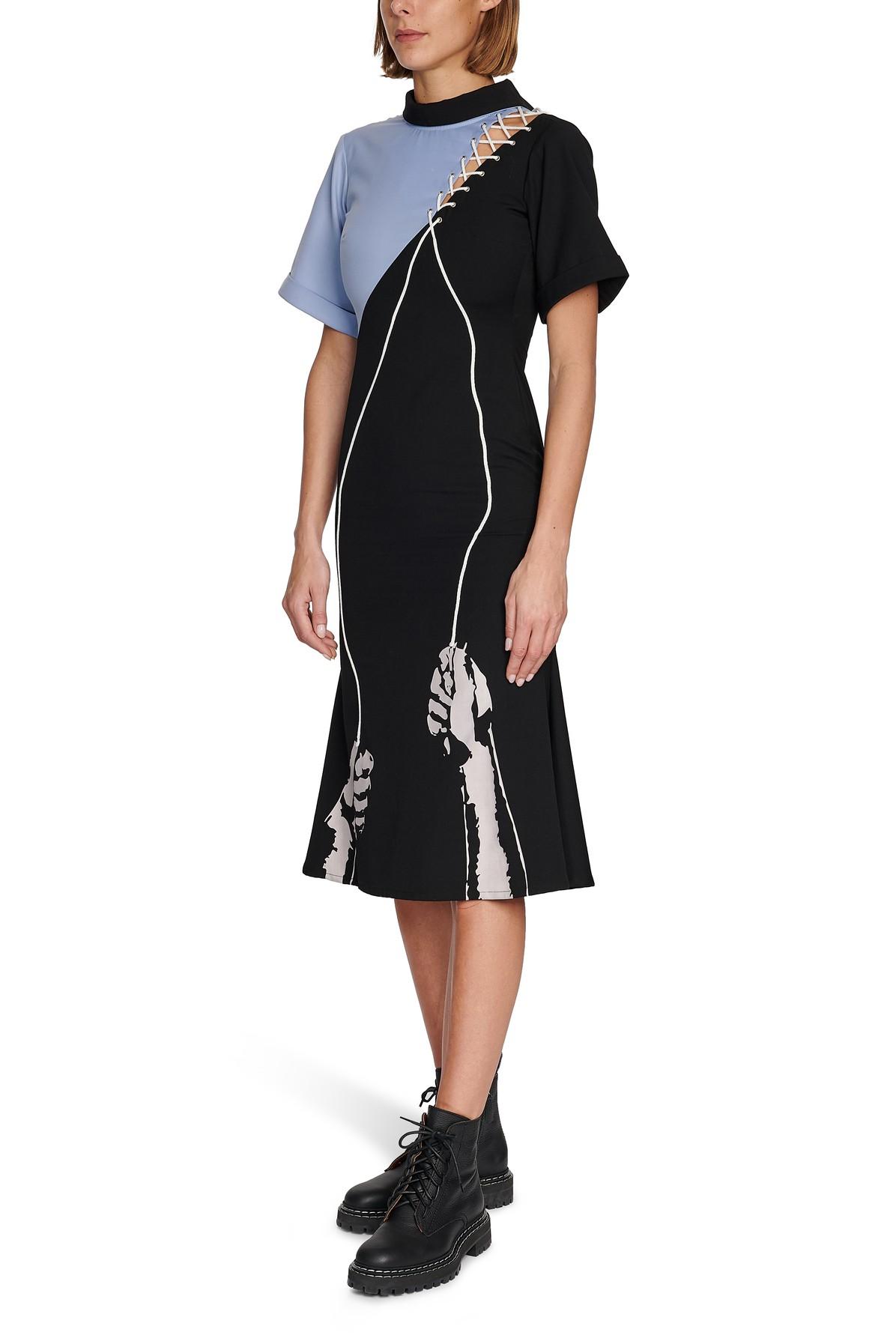 Thebe Magugu Womandla Dress in Powder Blue Black (Black) - Lyst