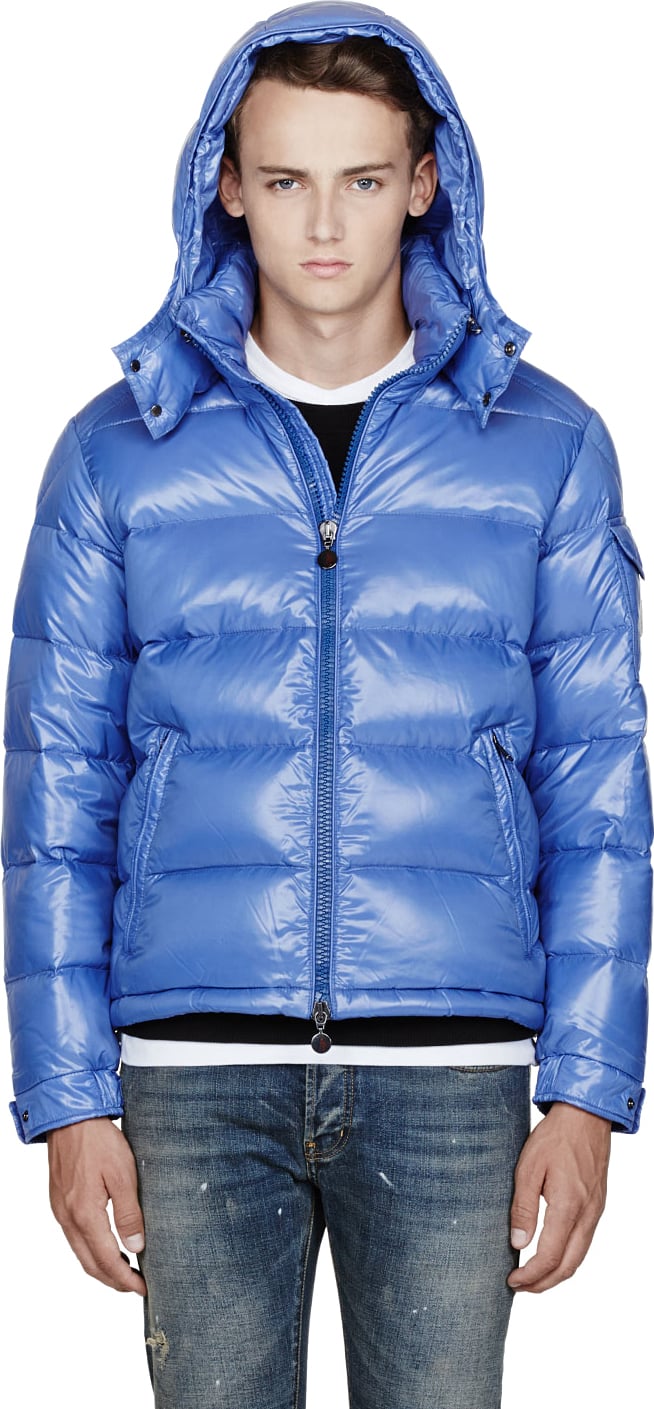 Lyst - Moncler Blue Quilted Down Maya Jacket in Blue for Men