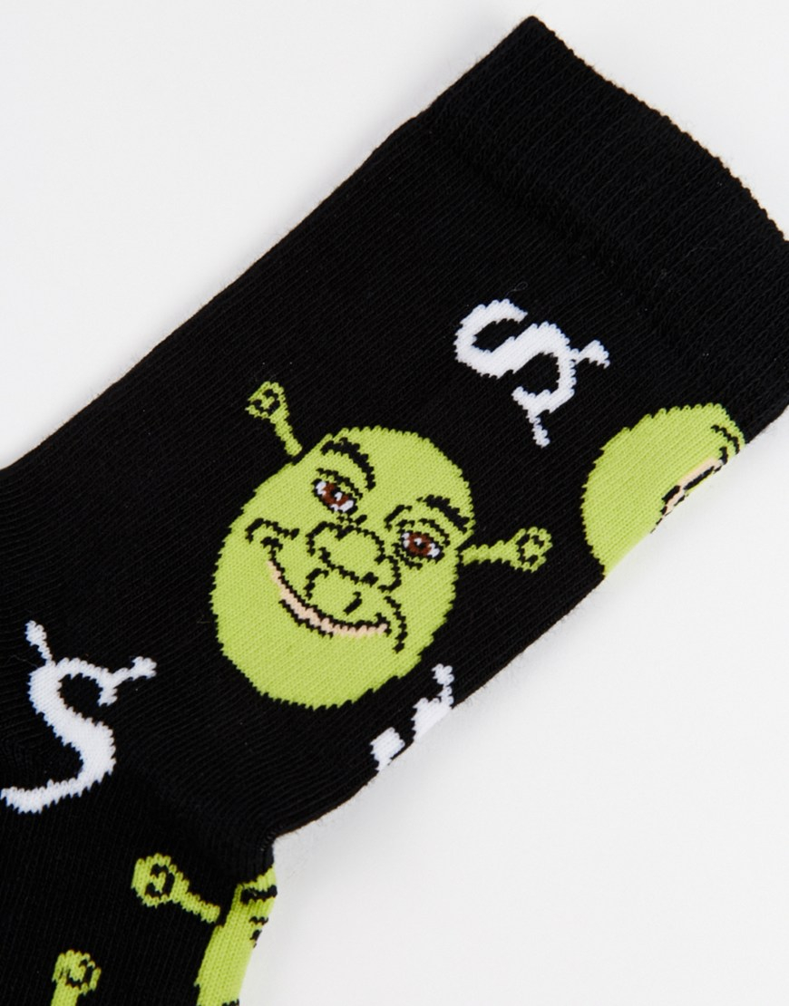 ASOS Ankle Socks With All Over Shrek Design in Black - Lyst