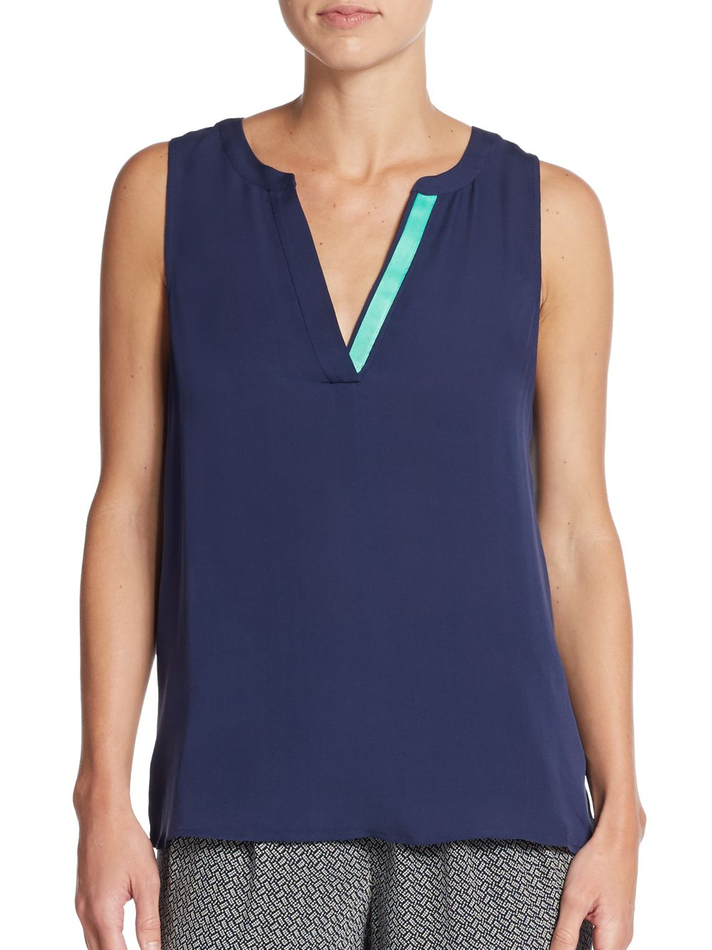 Lyst Joie Vana Silk Blouse In Blue