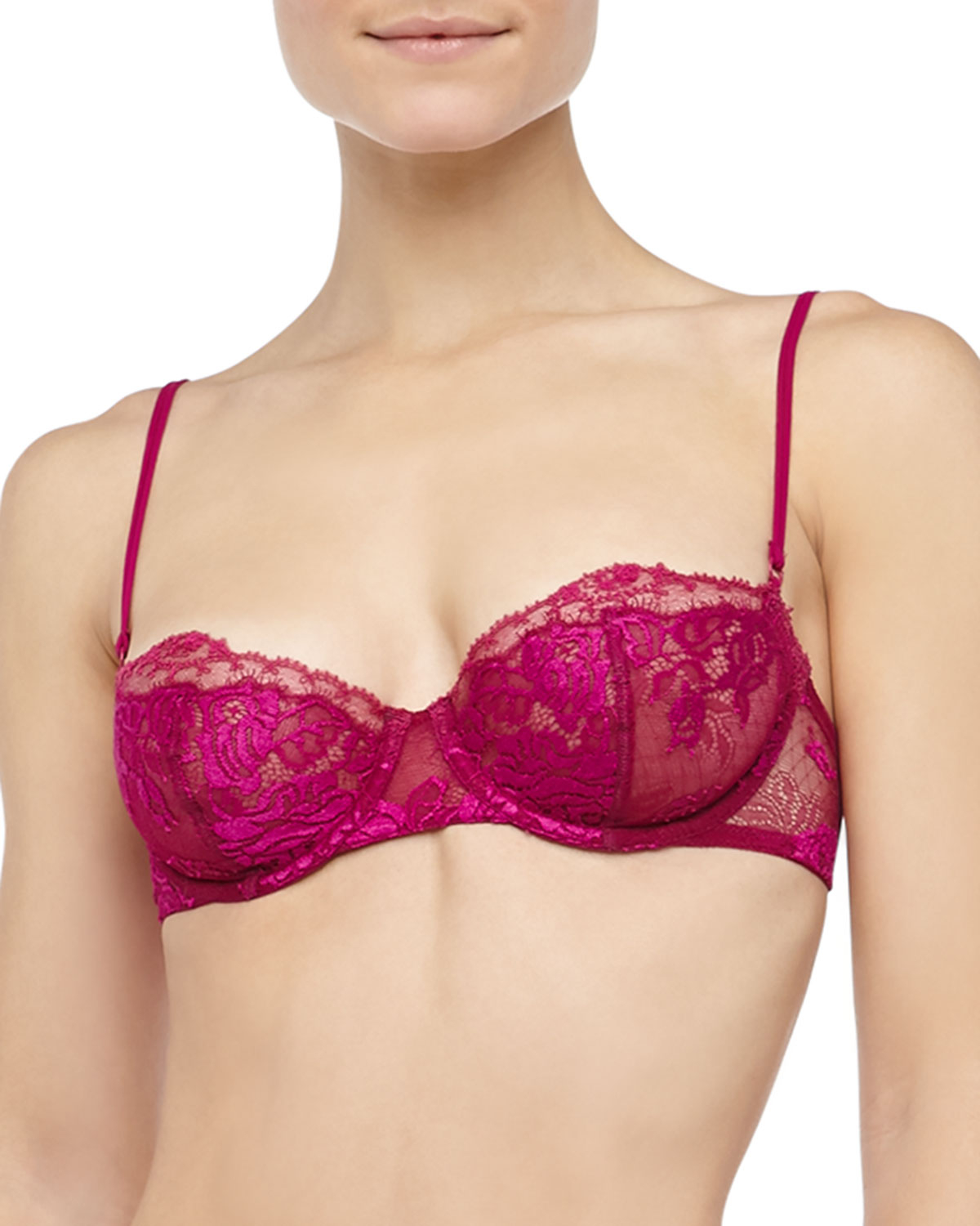 Lyst - La perla Maharani Balconette Bra Fuchsia in Pink Lyst - La perla Maharani Balconette Bra Fuchsia in Pink