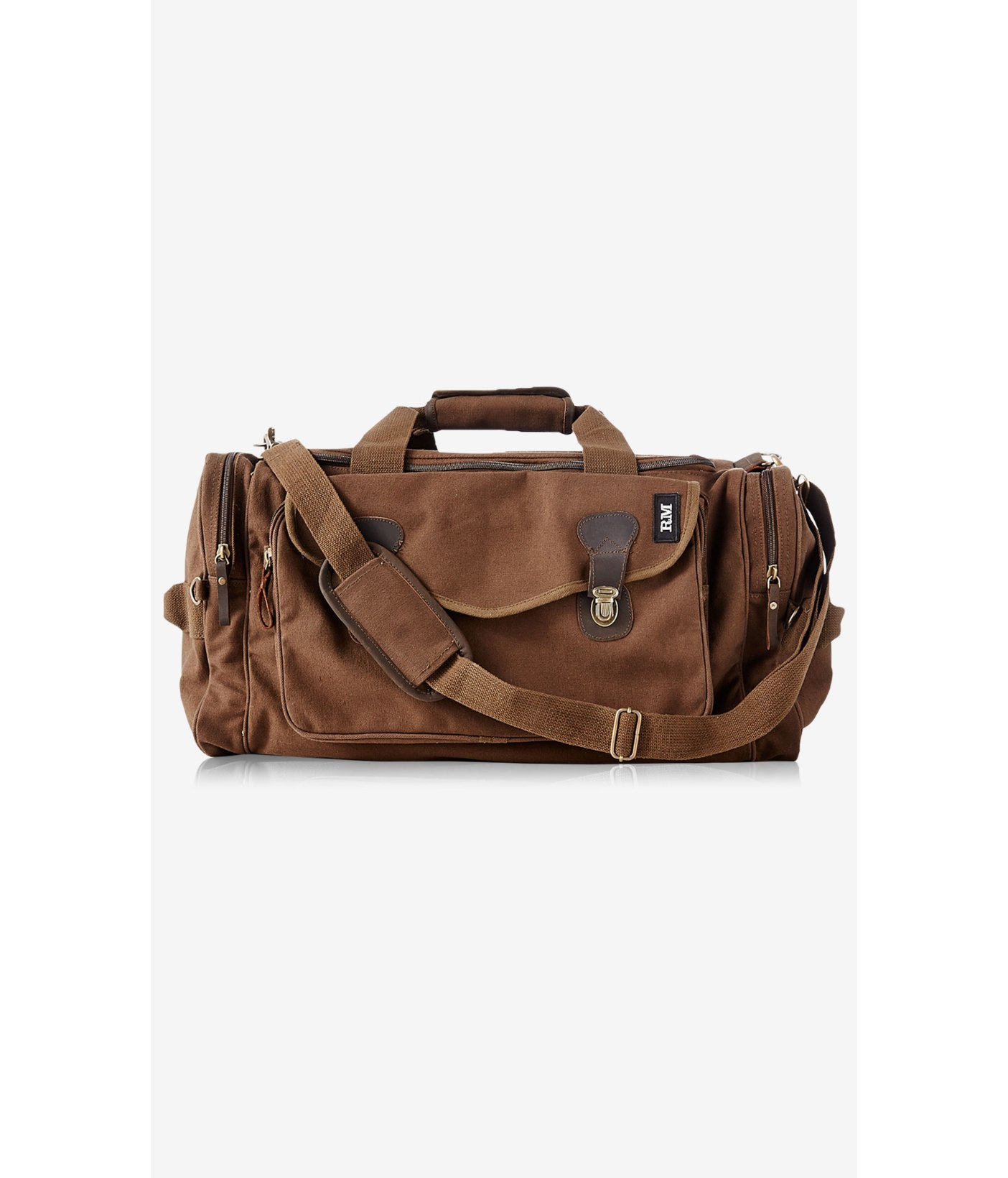 Leather And Canvas Weekender Bag | semashow.com