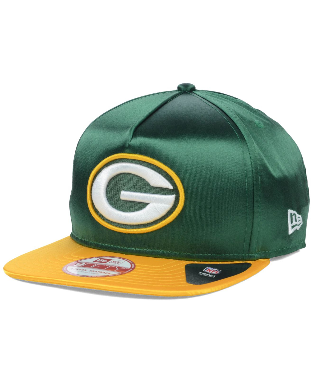 Lyst - Ktz Green Bay Packers Satin Aframe 9fifty Snapback Cap in Green ...