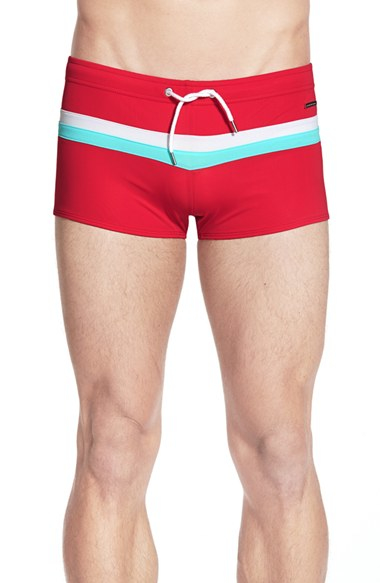 Lyst Parke And Ronen Ibiza Olympian Stripe Square Cut Swim Briefs In