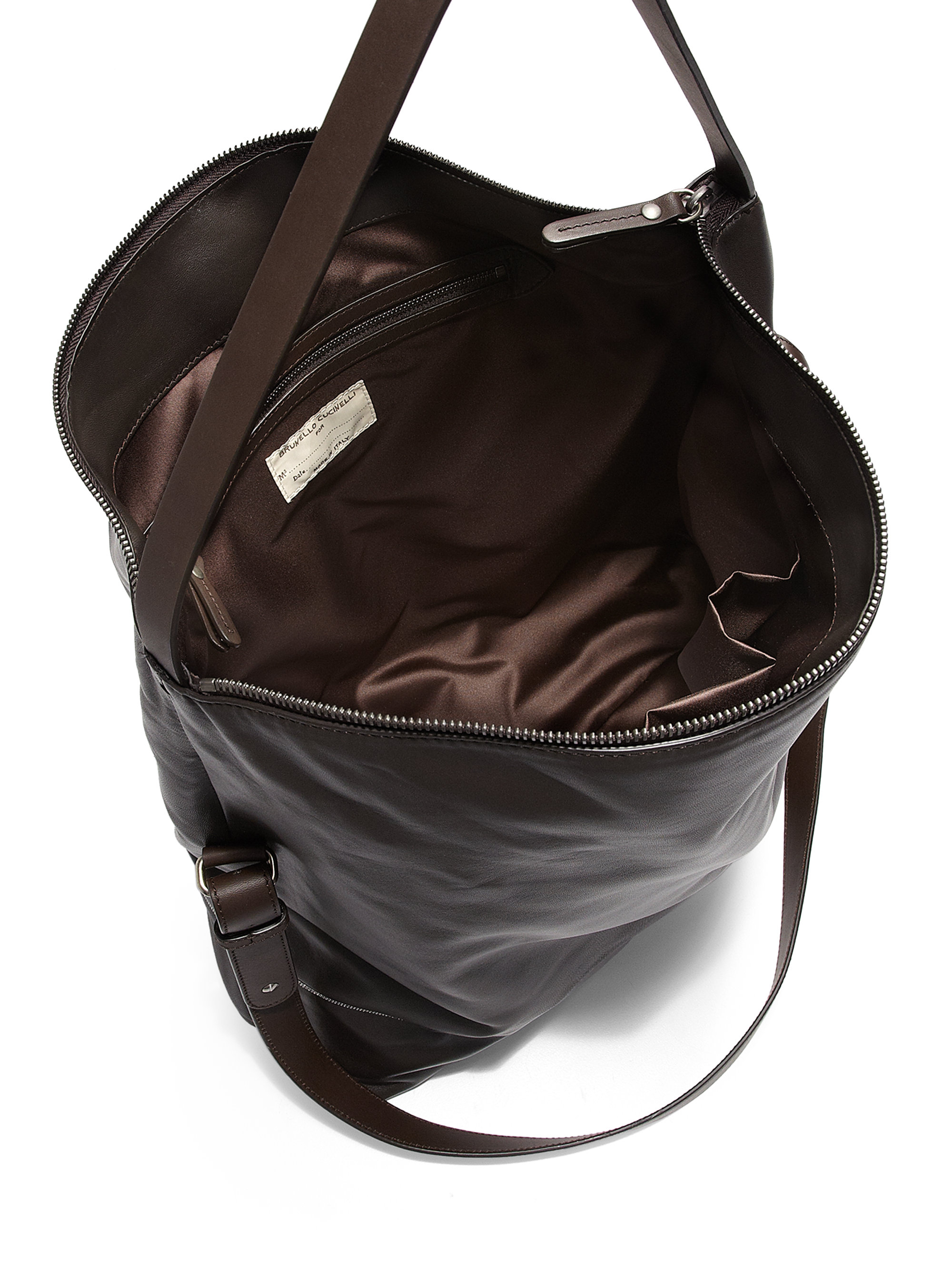 Black Leather Hobo Crossbody Bag | Paul Smith