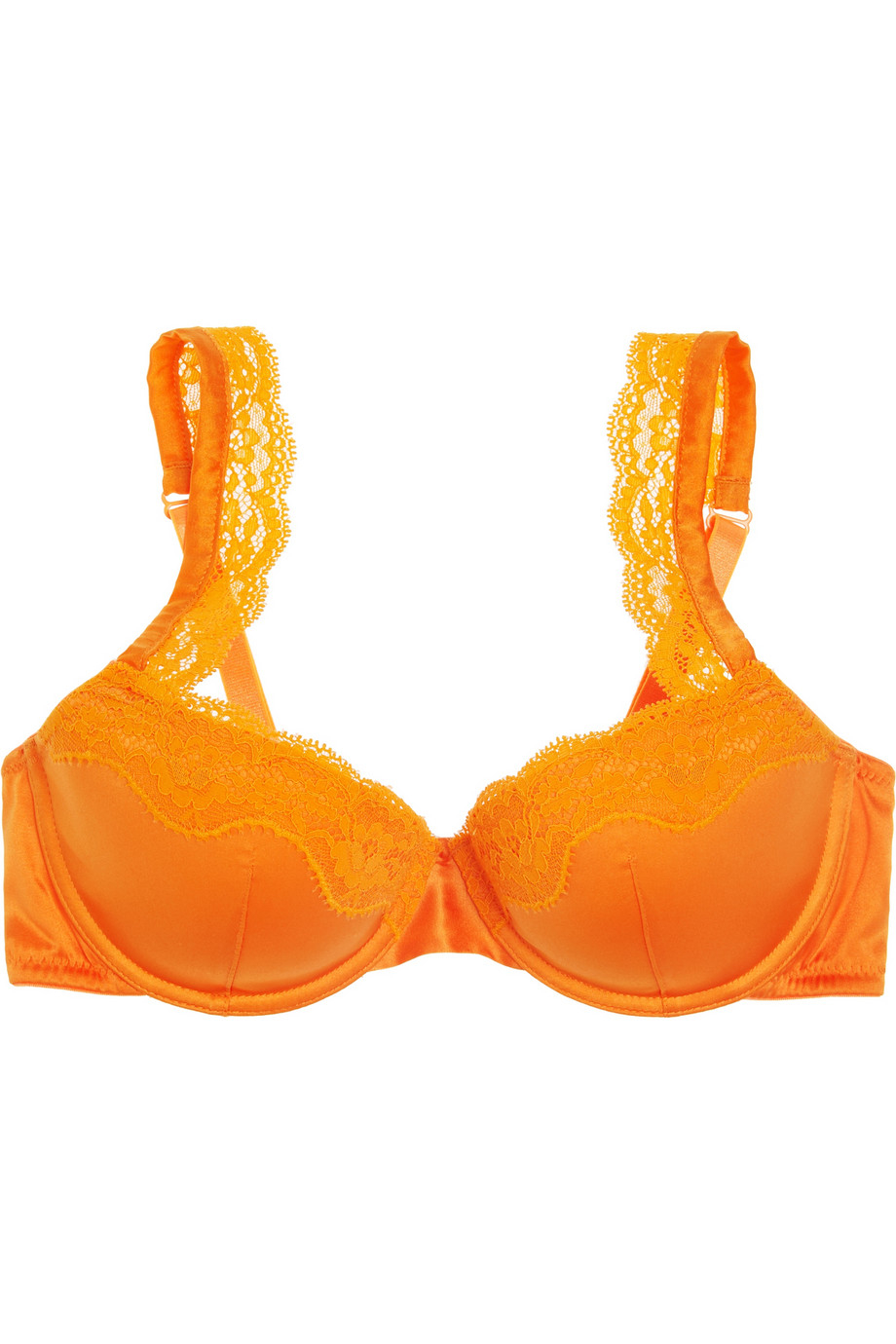 Stella McCartney Clara Whispering Lacetrimmed Stretchsilk Balconette ...