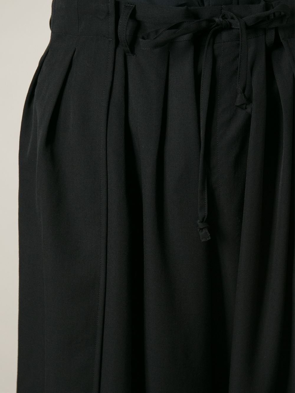 Yohji Yamamoto Wide Leg Wrap Pants in Black for Men - Lyst