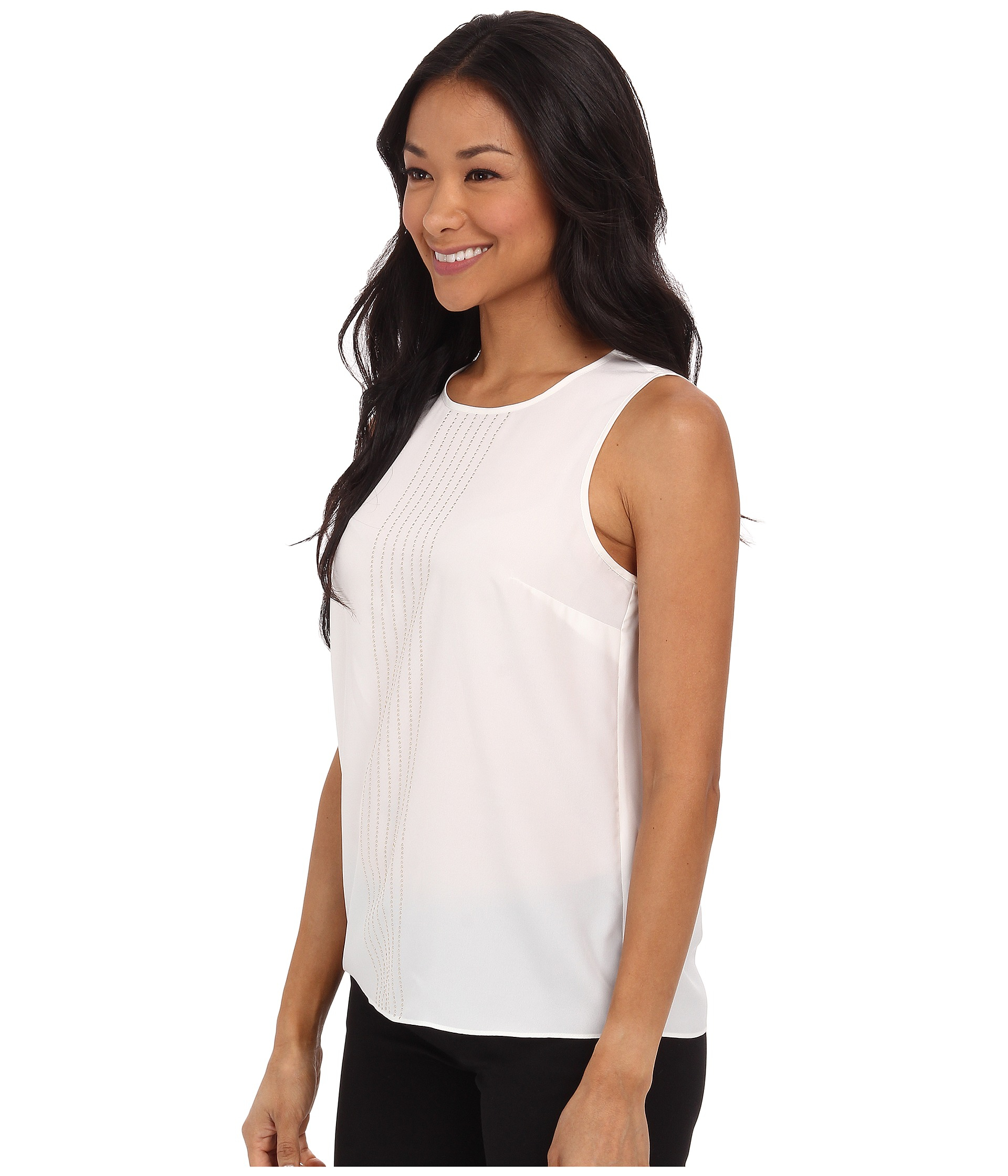 Michael Michael Kors Sleeveless Top In Beige Cream Lyst