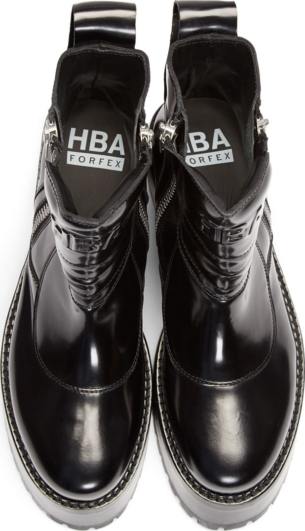 Hood By Air Black Leather Forfex Edition Centaur Boots - Lyst