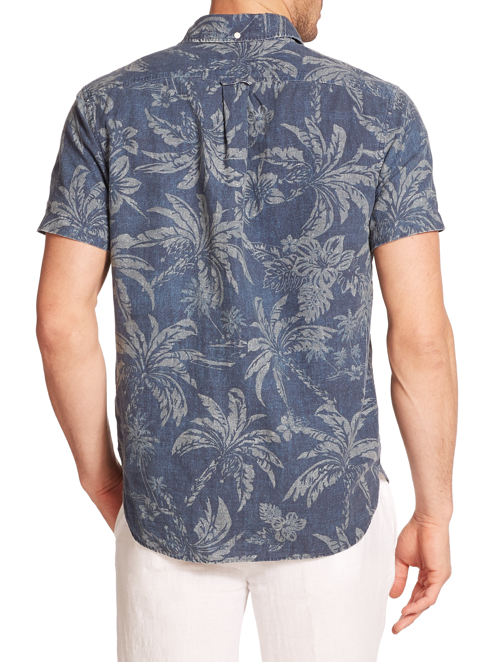 Polo Ralph Lauren Short Sleeved Hawaiian Print Shirt In Blue For Men Lyst