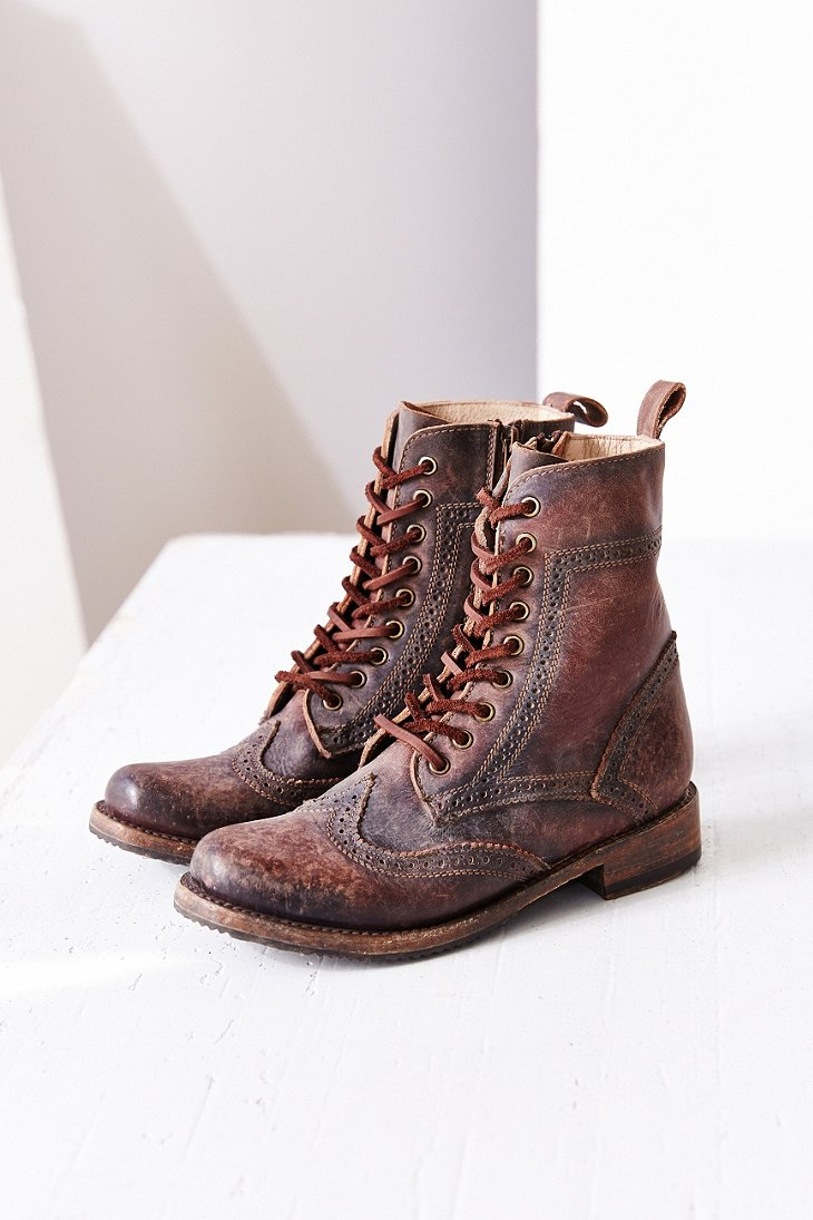 Flat Brown Leather Boots For Women