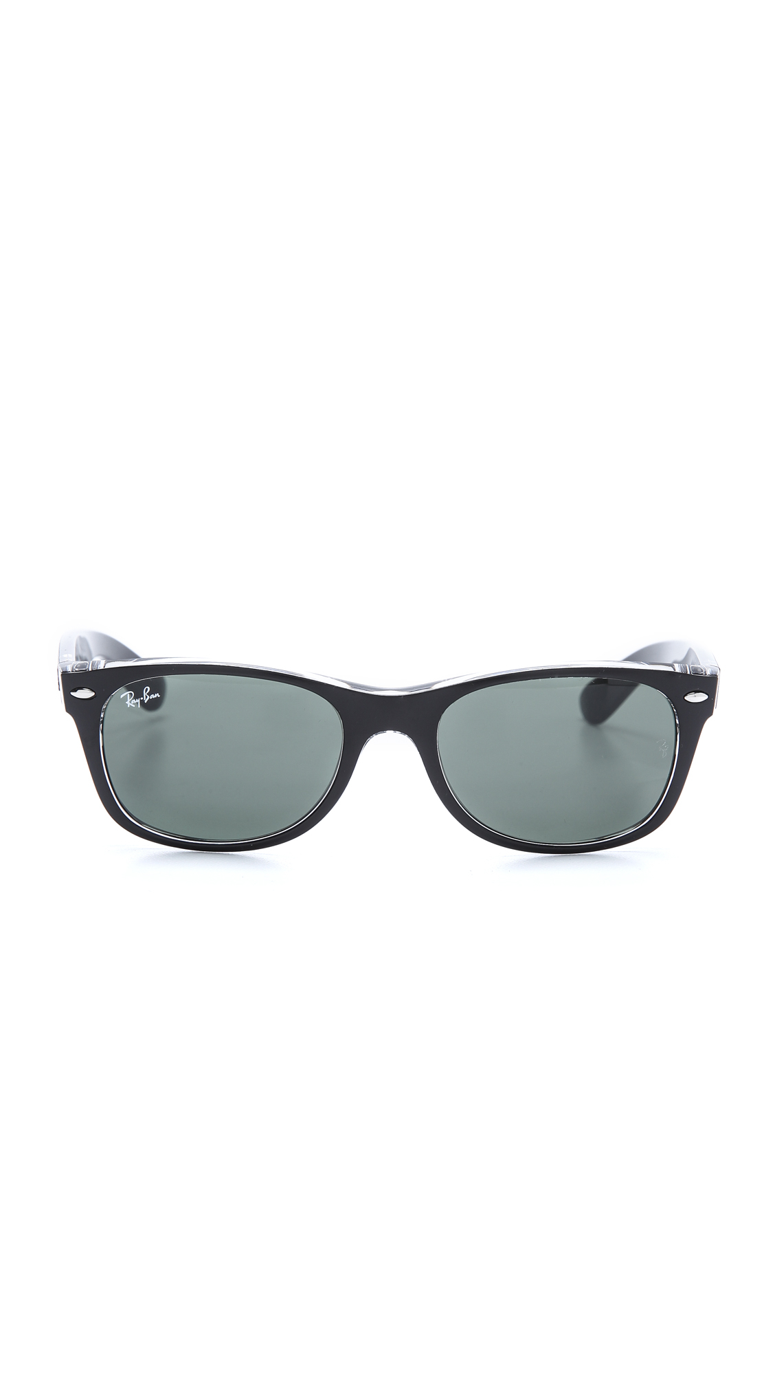 Ray-Ban New Transparent Wayfarer Sunglasses in Black/Green (Black) - Lyst