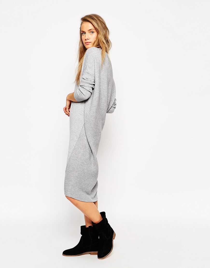 Buy asos grey jumper dress cheap online