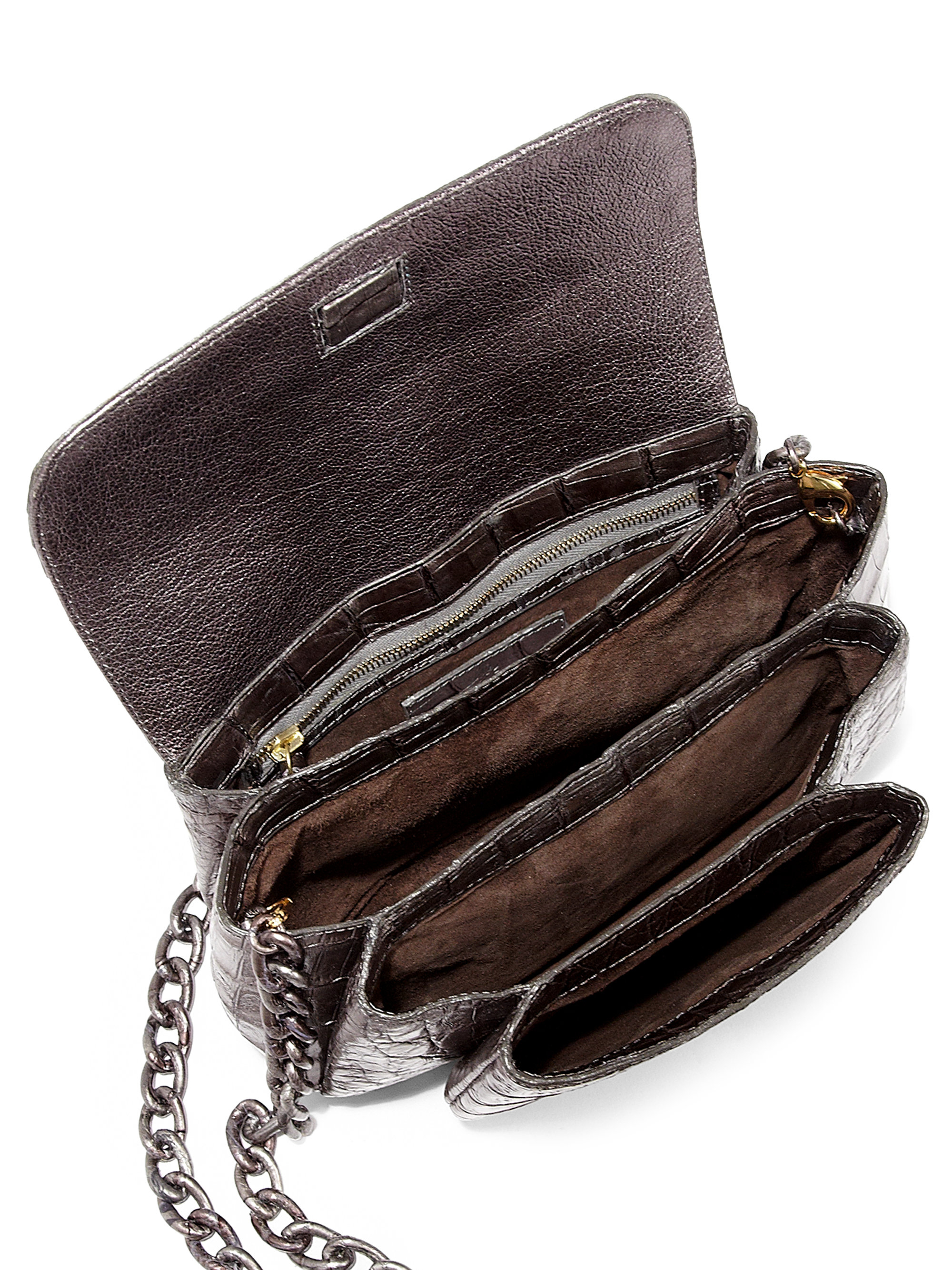 Metallic Silver Chain Cross Body Bag | Paul Smith