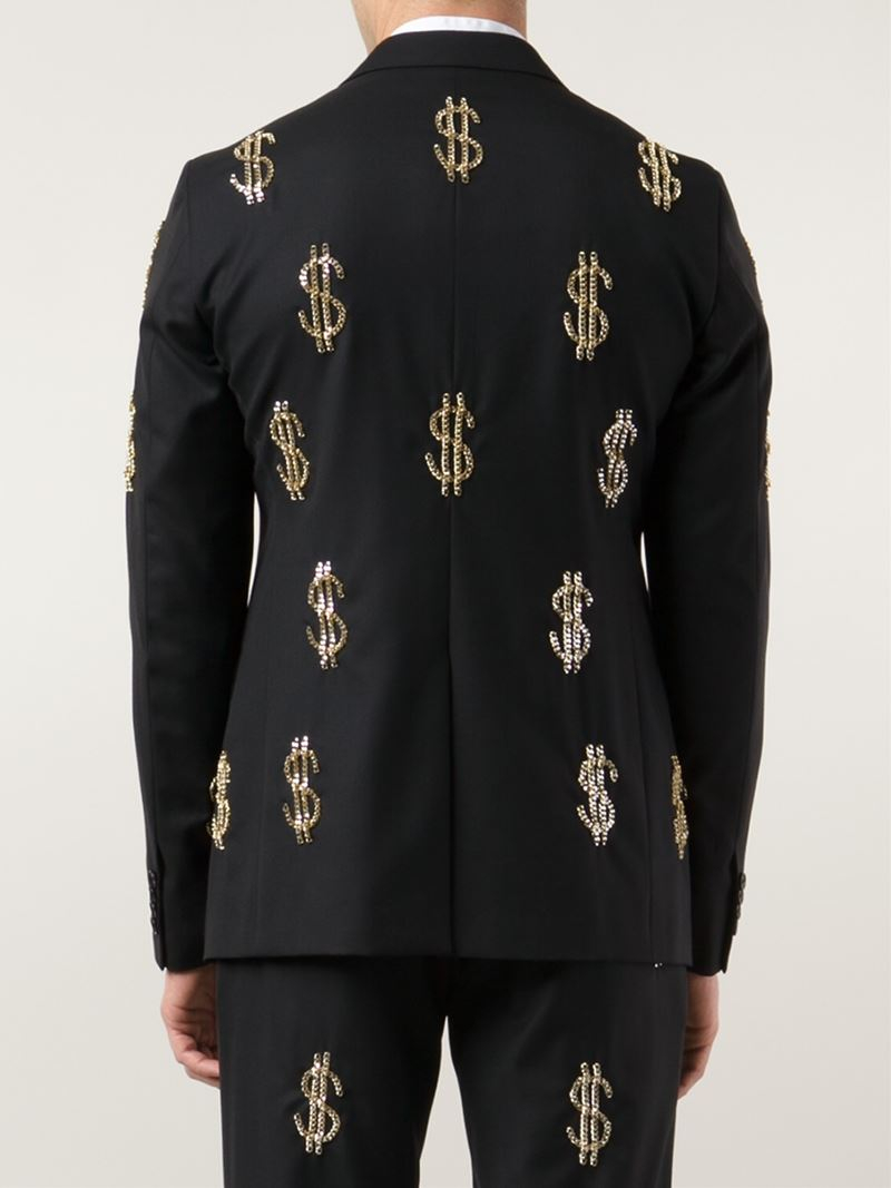 Moschino Dollar Chain Suit in Black for Men - Lyst