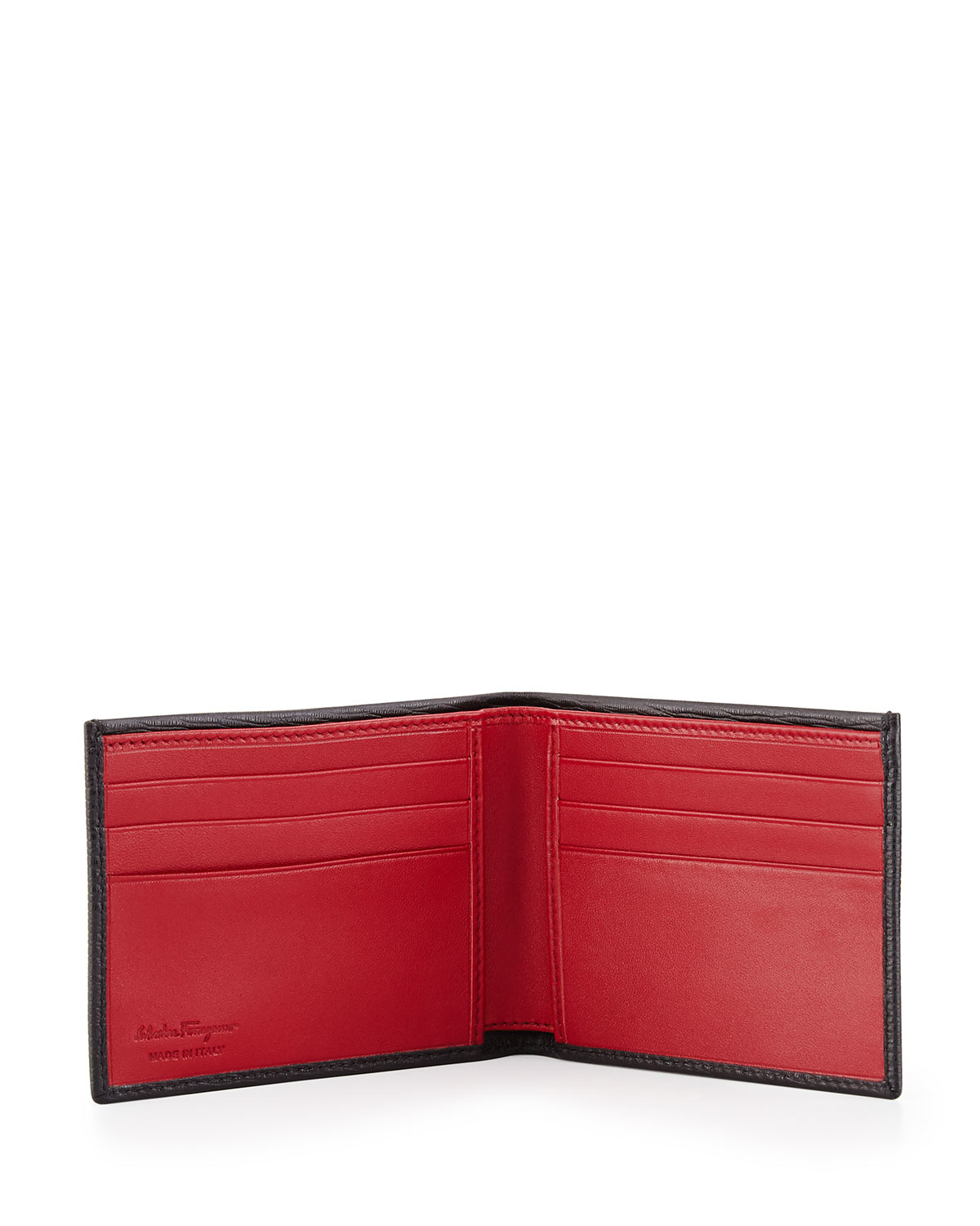 Ferragamo Revival Two-tone Leather Bifold Wallet in Black for Men | Lyst