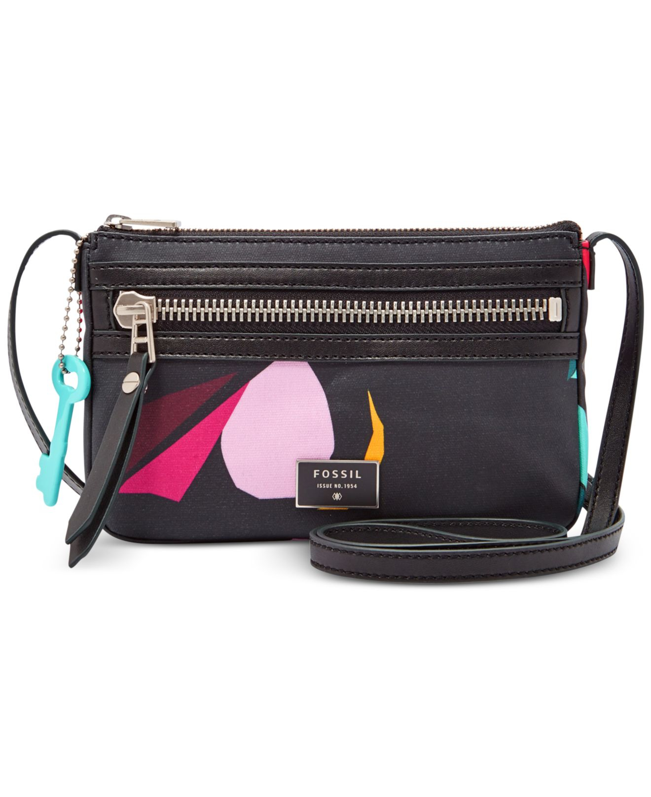 Fossil Black Leather Crossbody Bag | Paul Smith