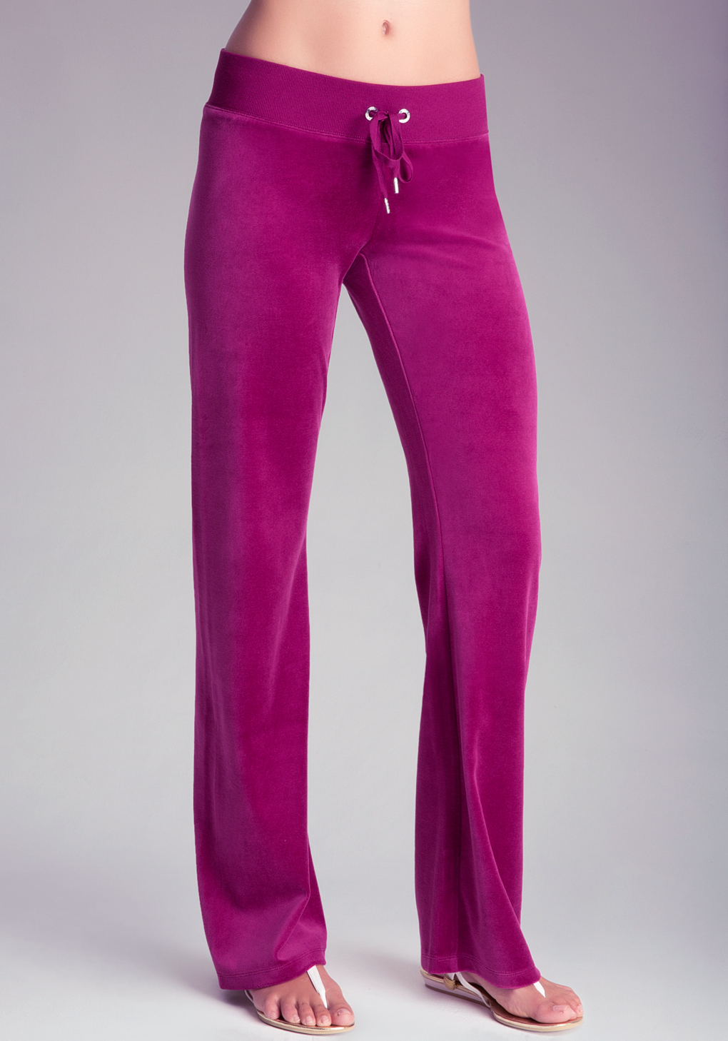 Bebe Velour Pants In Purple Lyst