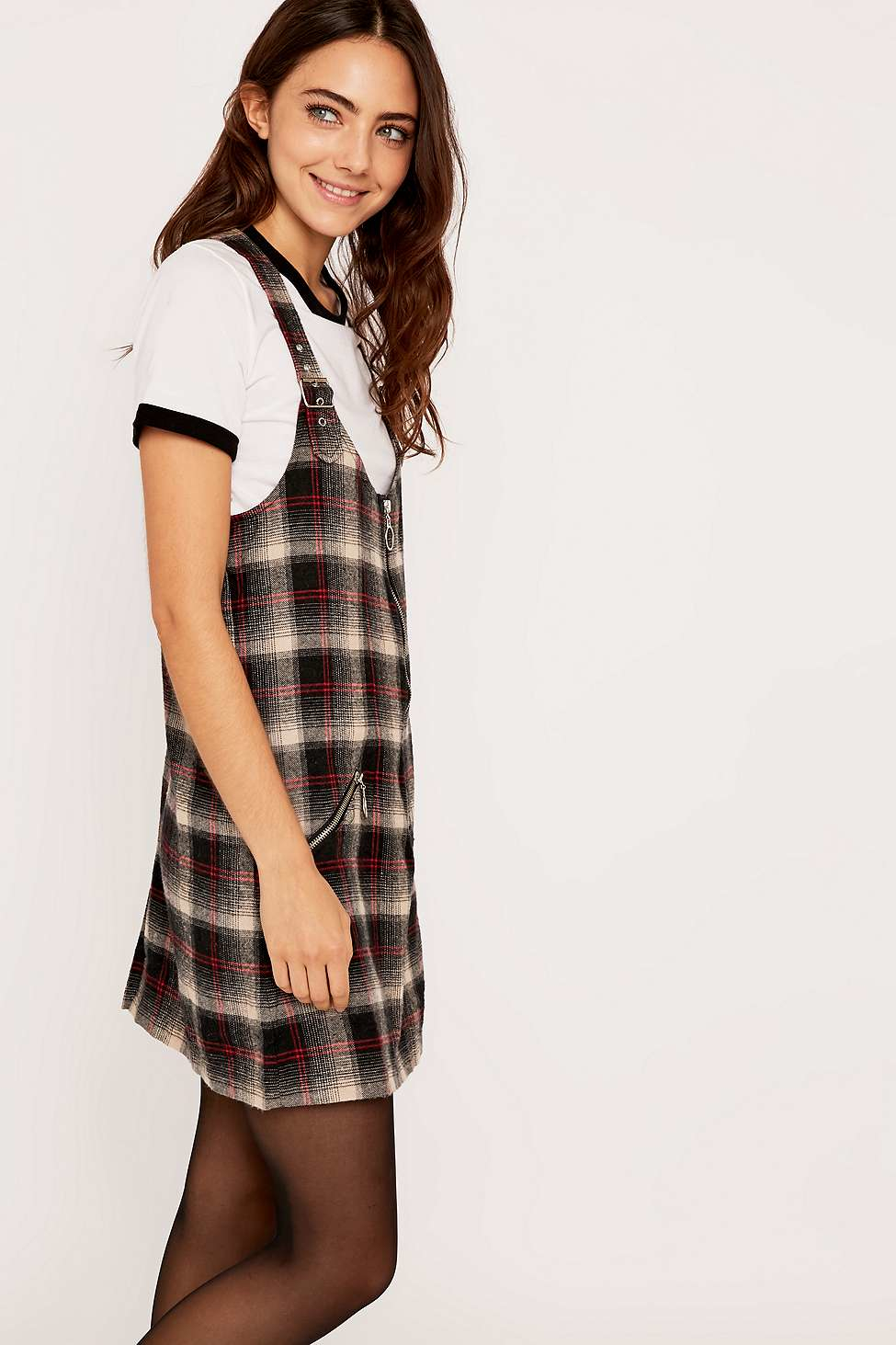 Black Pinafore Dress Lookbook