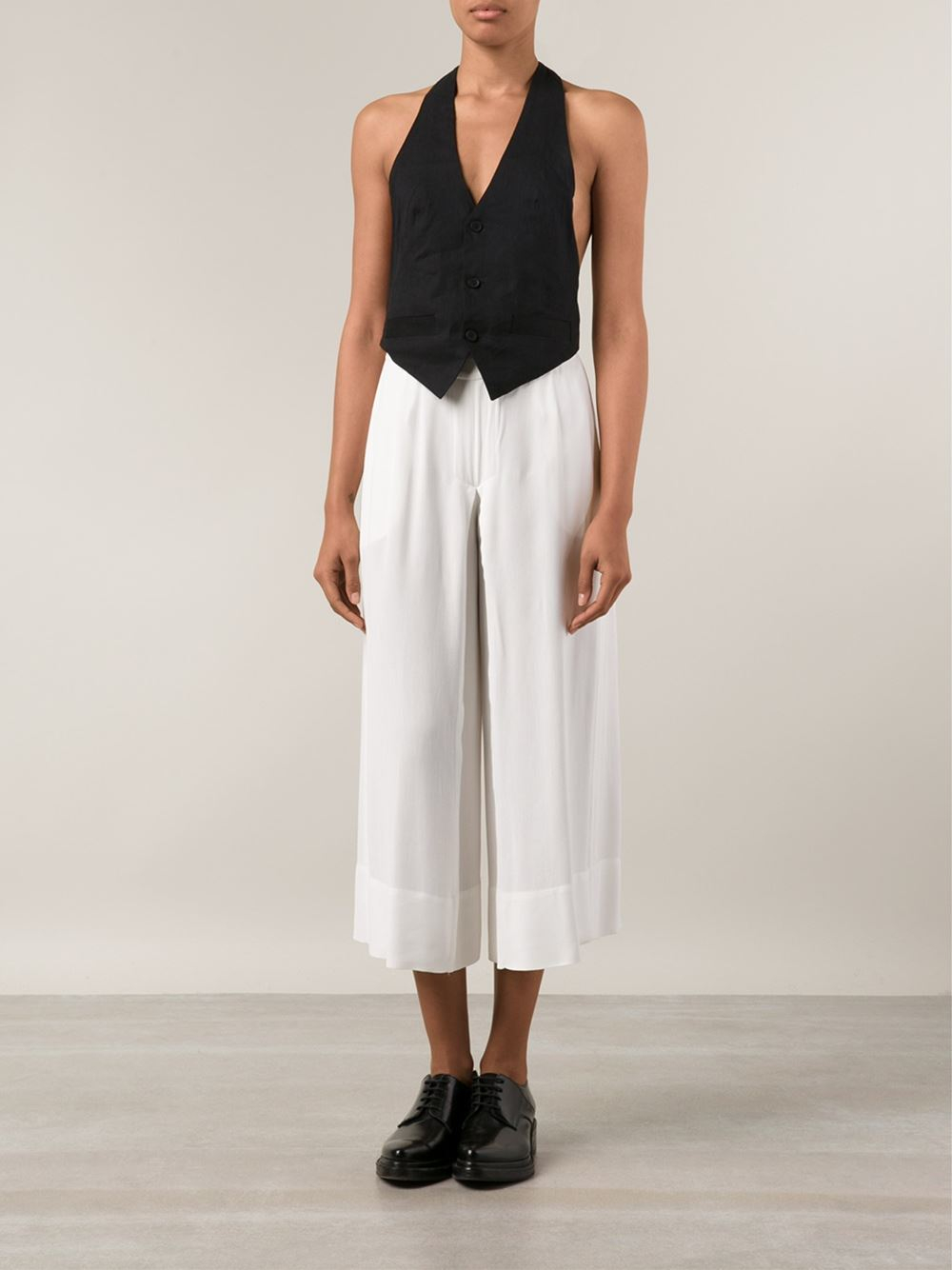 Current/Elliott Open Back Suit Vest in Black - Lyst