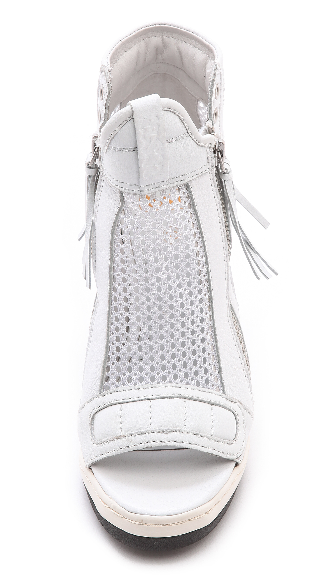 Ash Electric Mesh Open Toe Sneakers Mesh White - Lyst